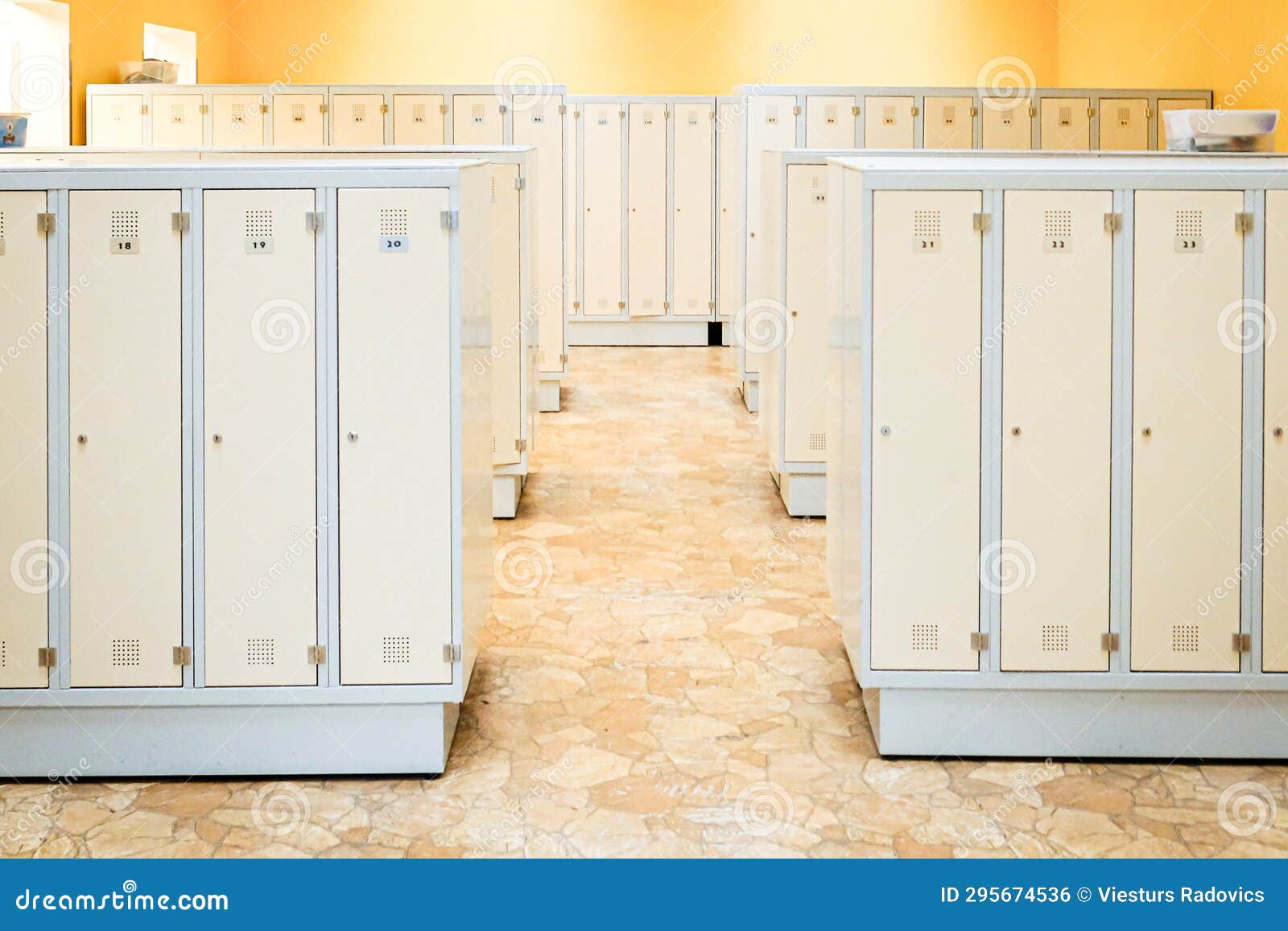 Student Gym Lockers University School Campus Hallway Storage Locker ...