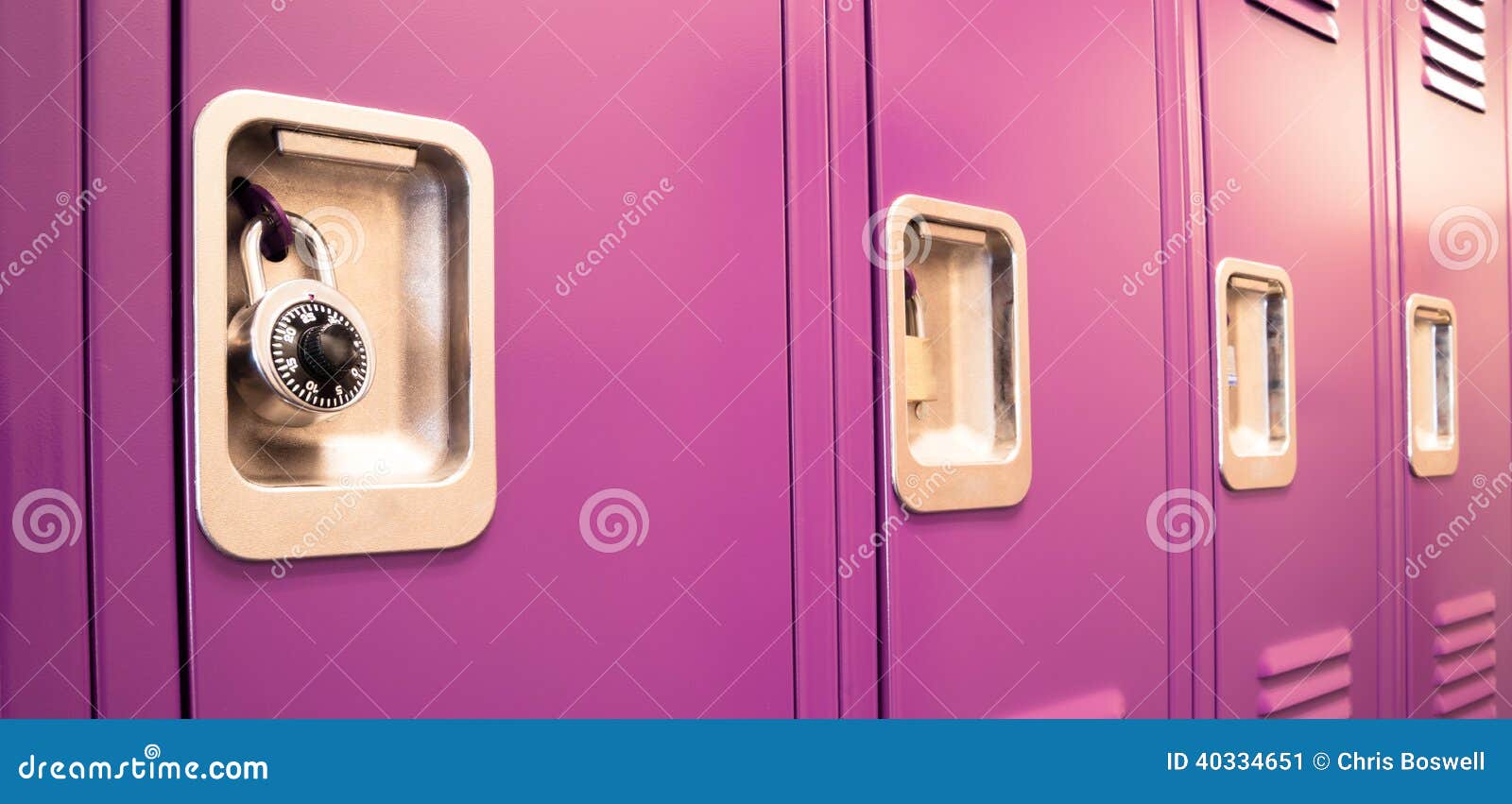 Student Lockers University School Campus Hallway Storage Locker Stock ...