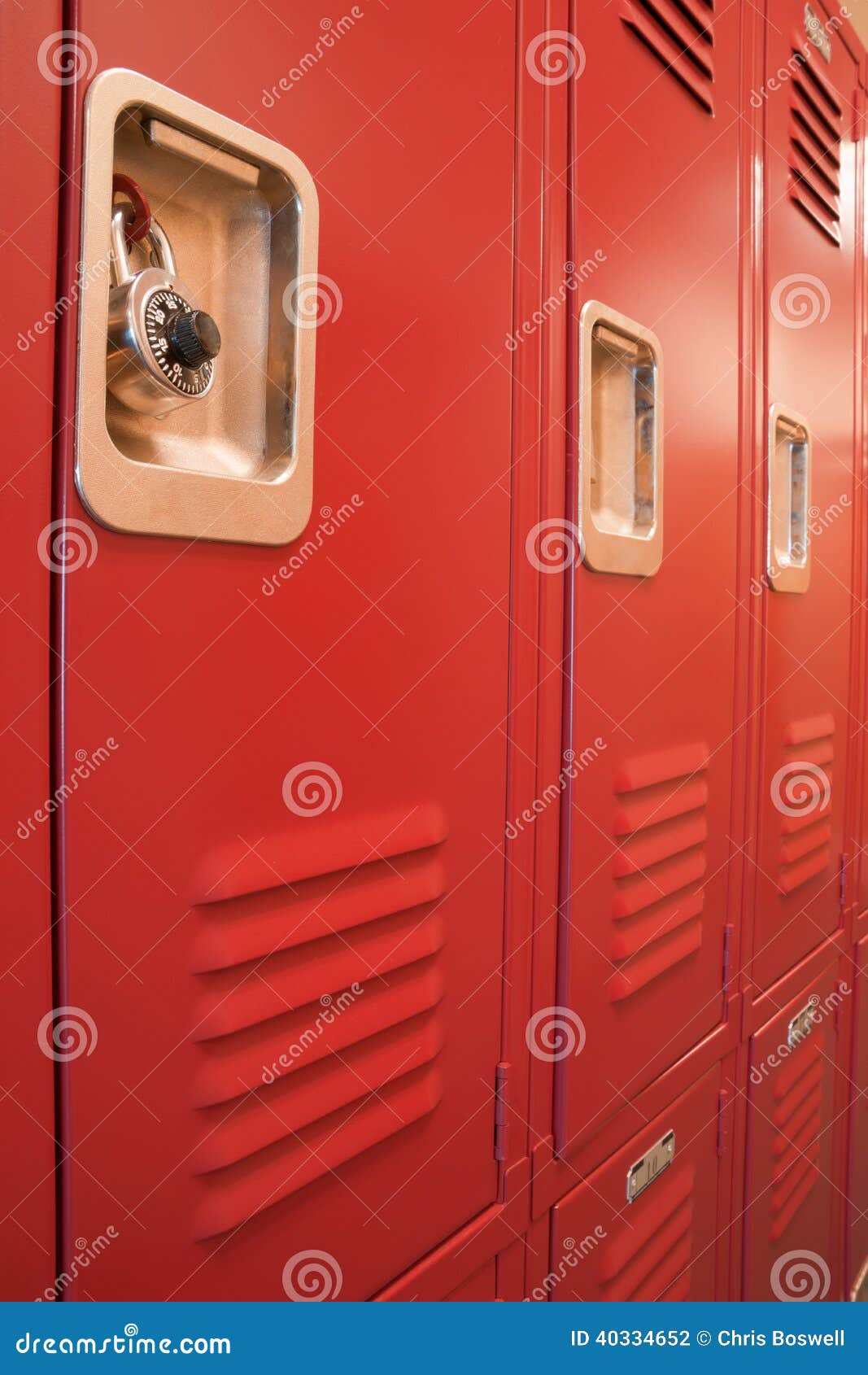 Student Lockers University School Campus Hallway Storage Locker Stock ...