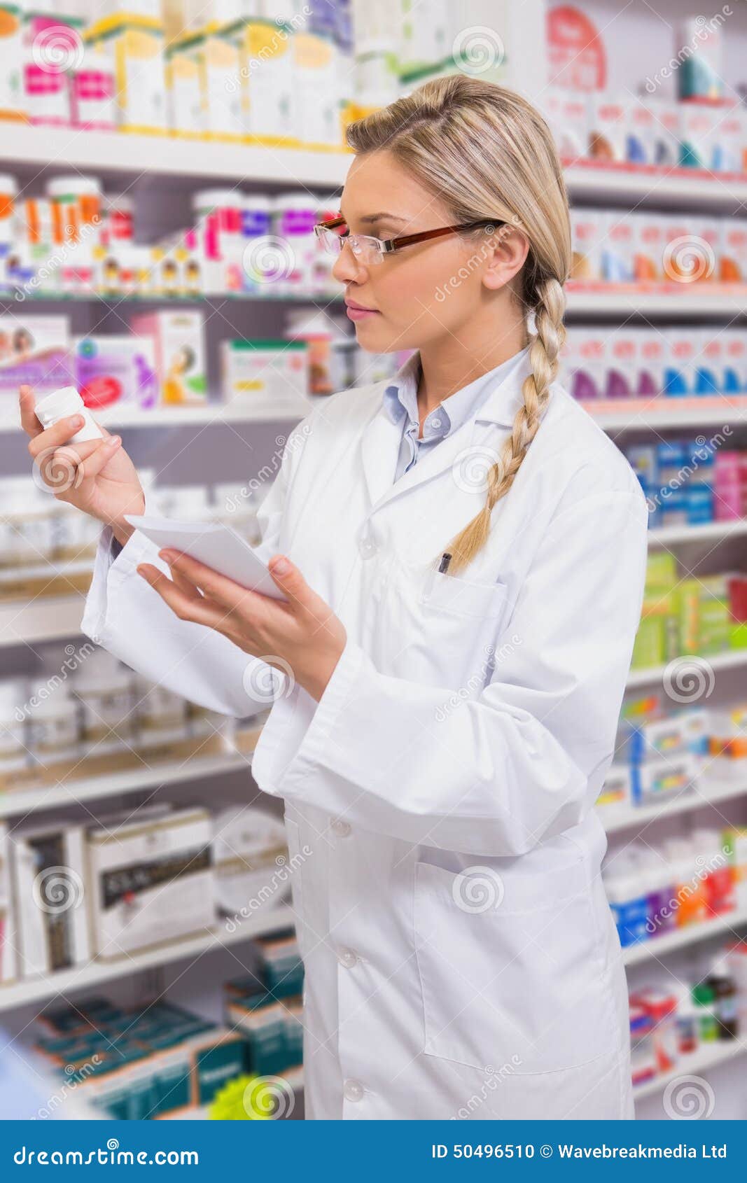 Student Looking at Prescription and Medicine Stock Photo - Image of ...