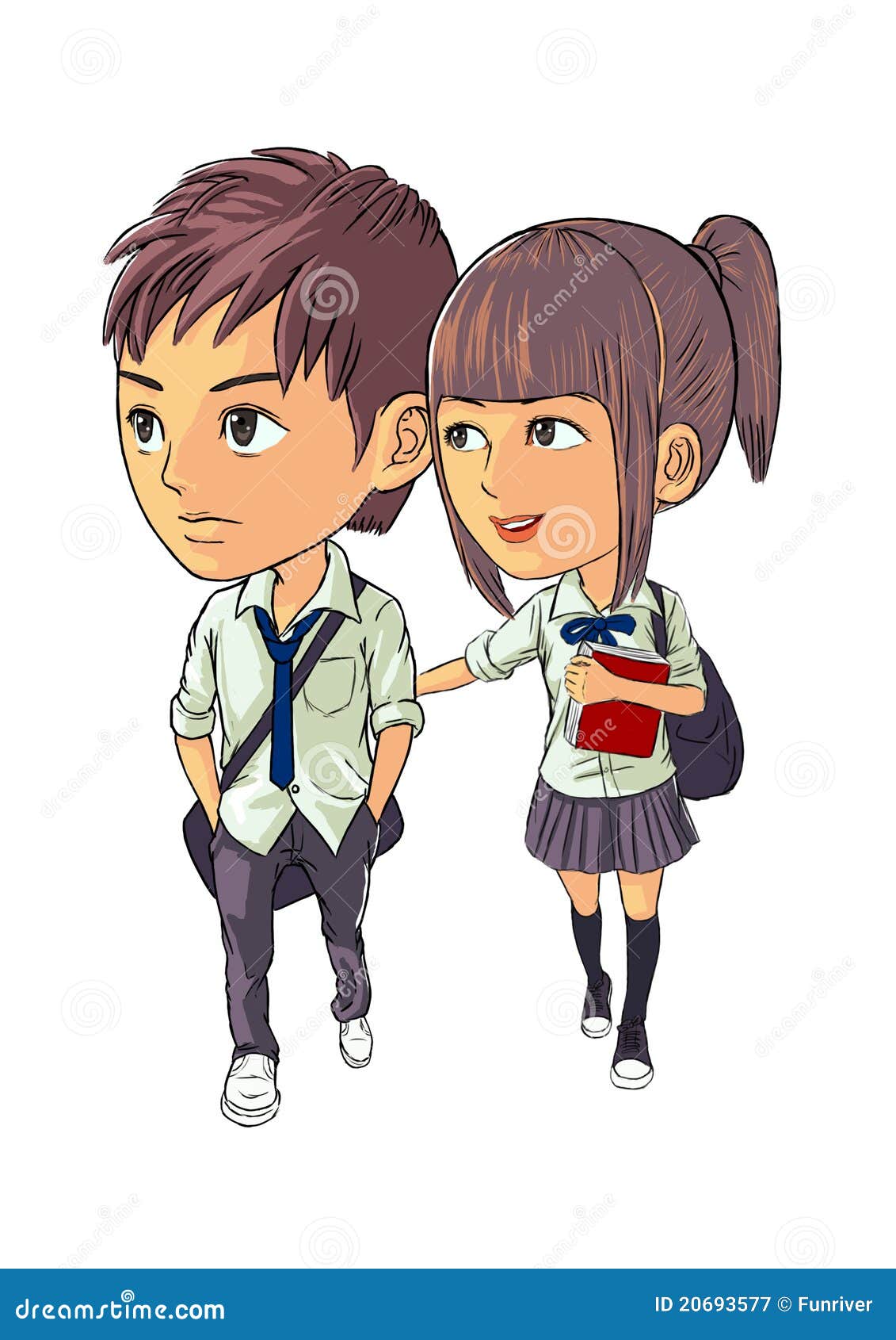 Student lovers stock illustration. Illustration of healthy - 20693577
