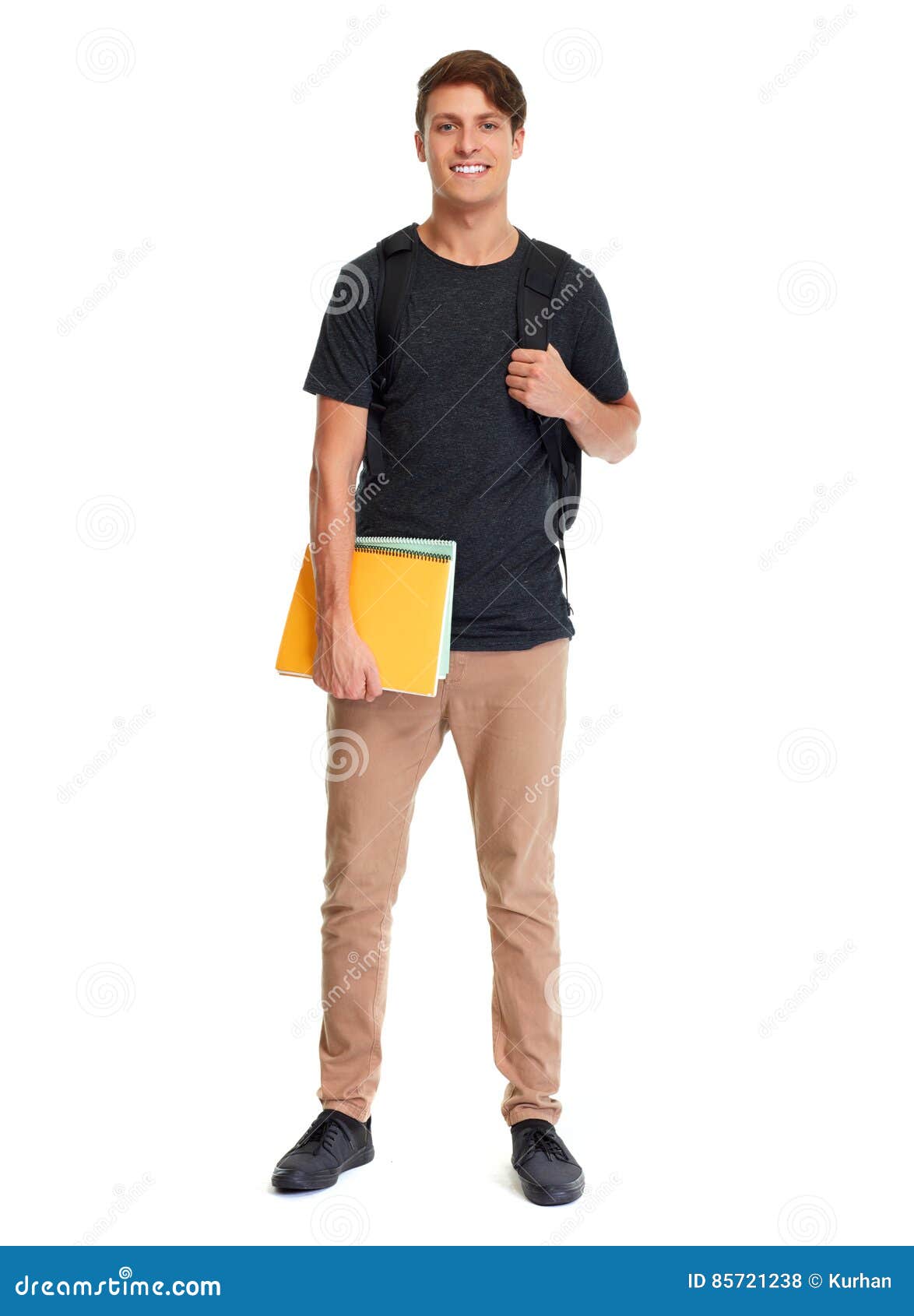 Student man. stock photo. Image of lifestyle, folder - 85721238