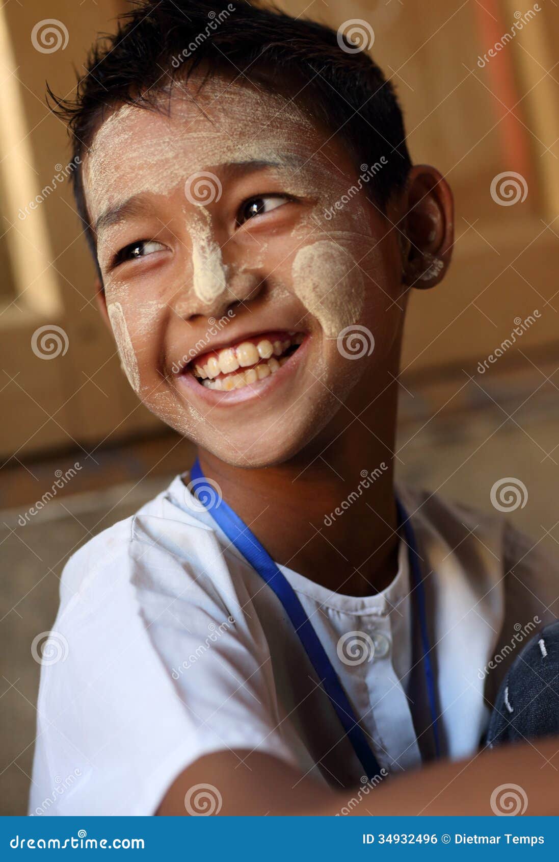 Student With Thanaka In Myanmar Editorial Image | CartoonDealer.com ...