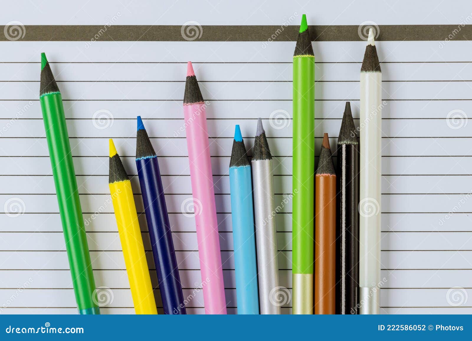 Student Material of Group Art of Various School Supplies Stock Photo ...