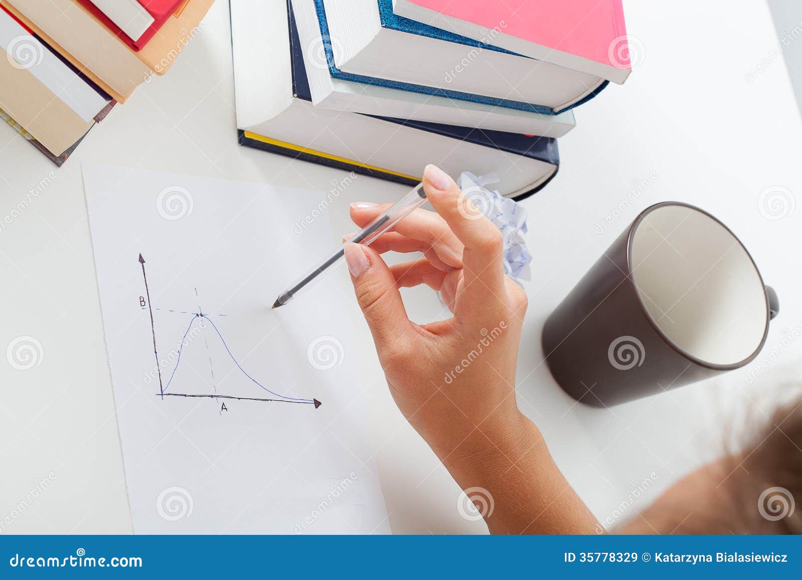 Student with math chart stock image. Image of learning - 35778329