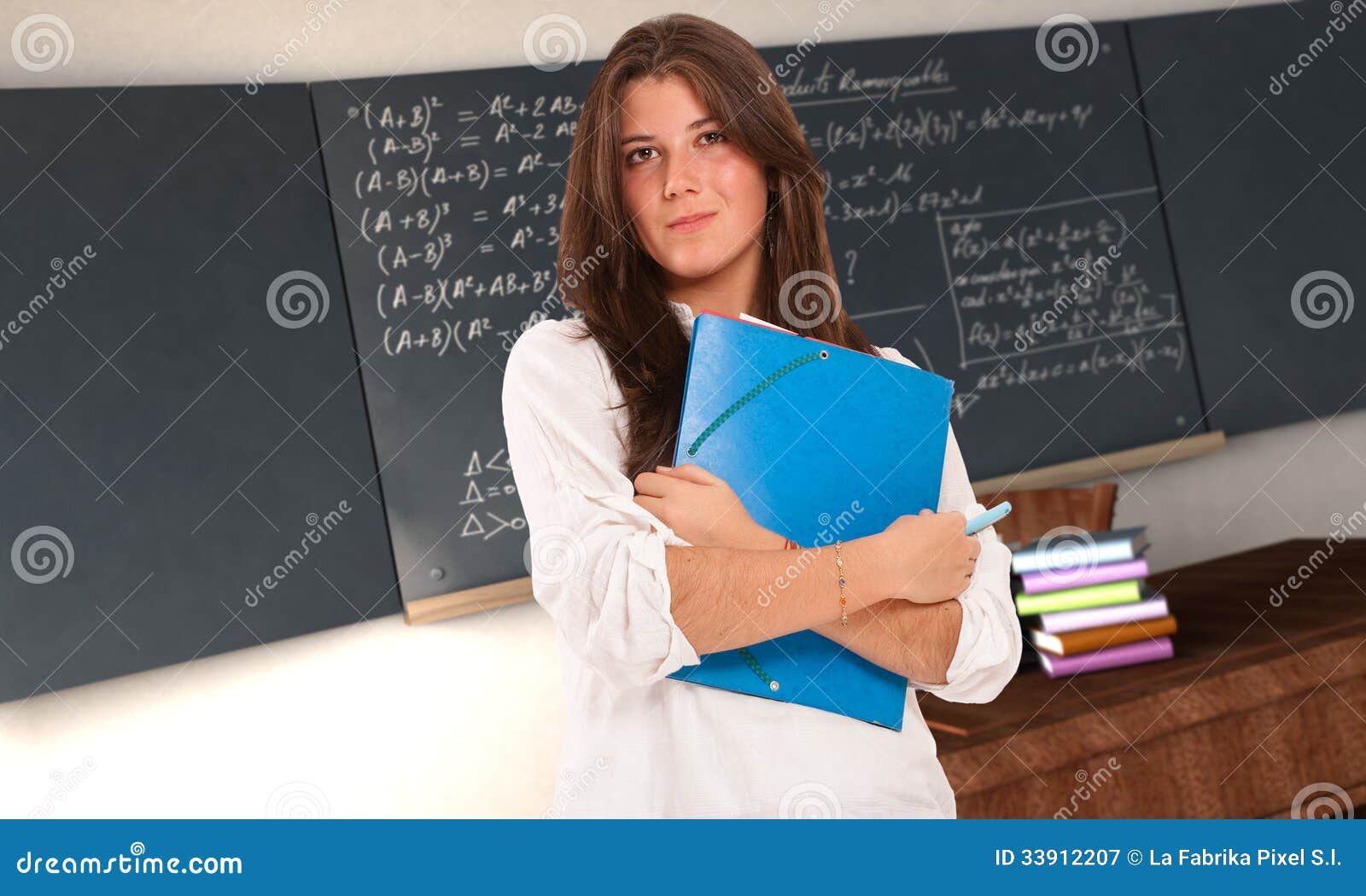 Student in maths stock image. Image of blackboard, teenager - 33912207