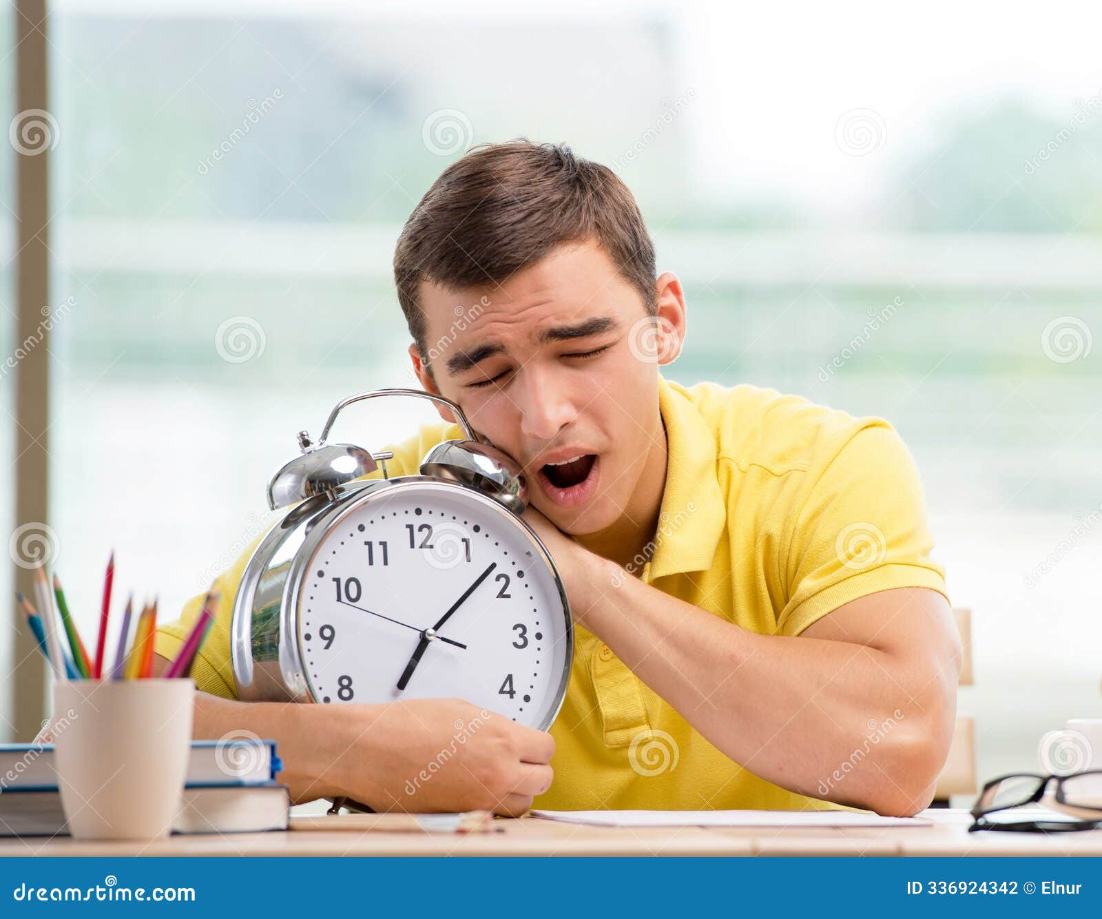 Student Missing Deadlines for Exam Preparation Stock Photo - Image of ...