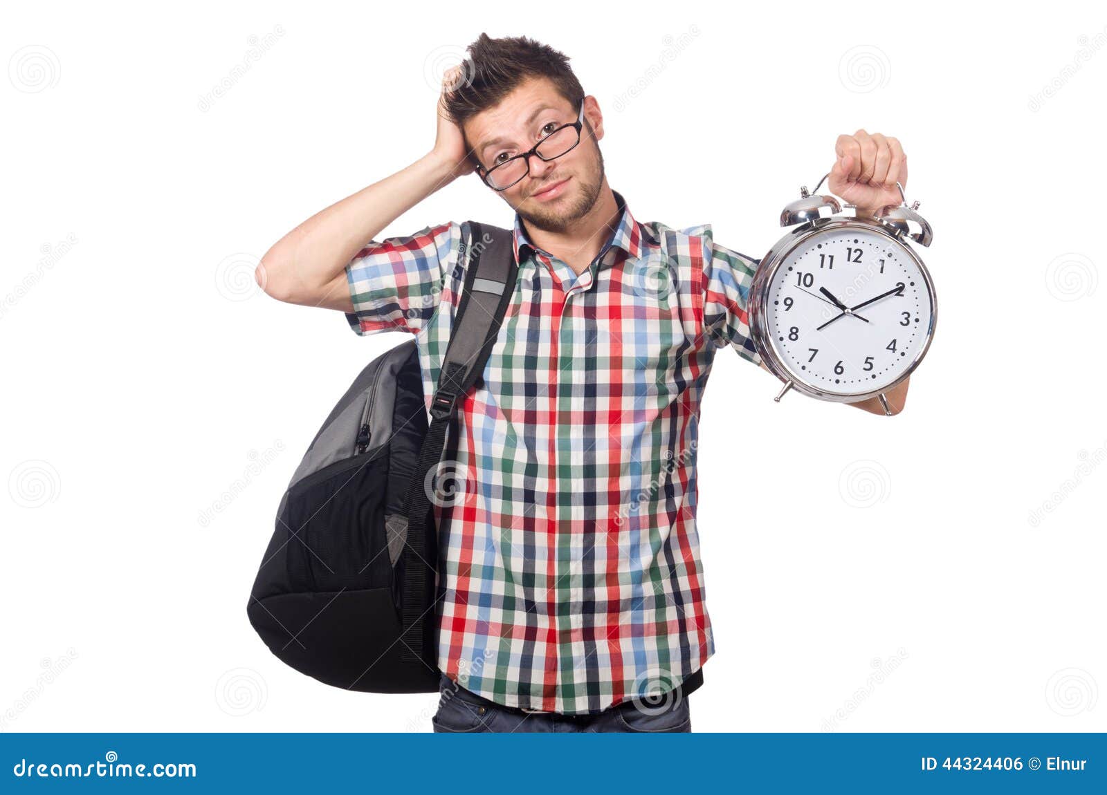 Student Missing His Deadlines Isolated Stock Photo - Image of back ...