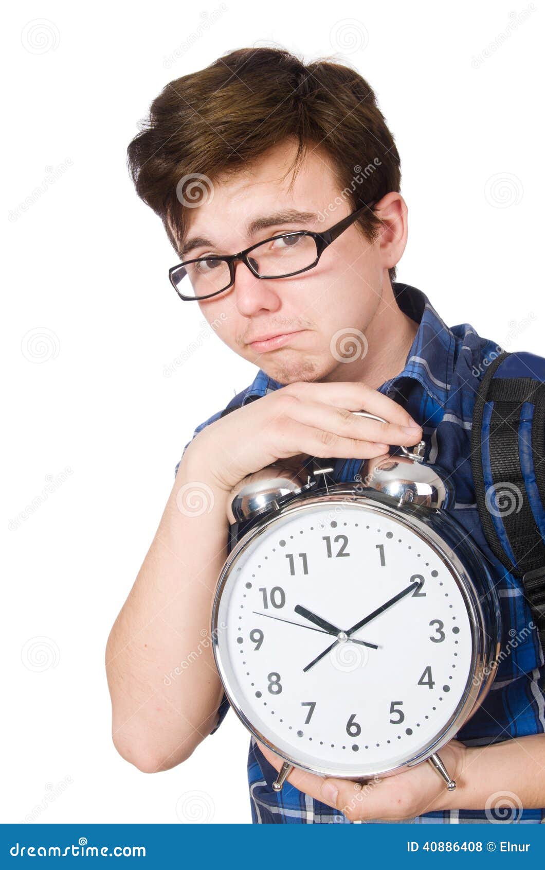 Student Missing His Studying Deadlines Stock Photo - Image of isolated ...