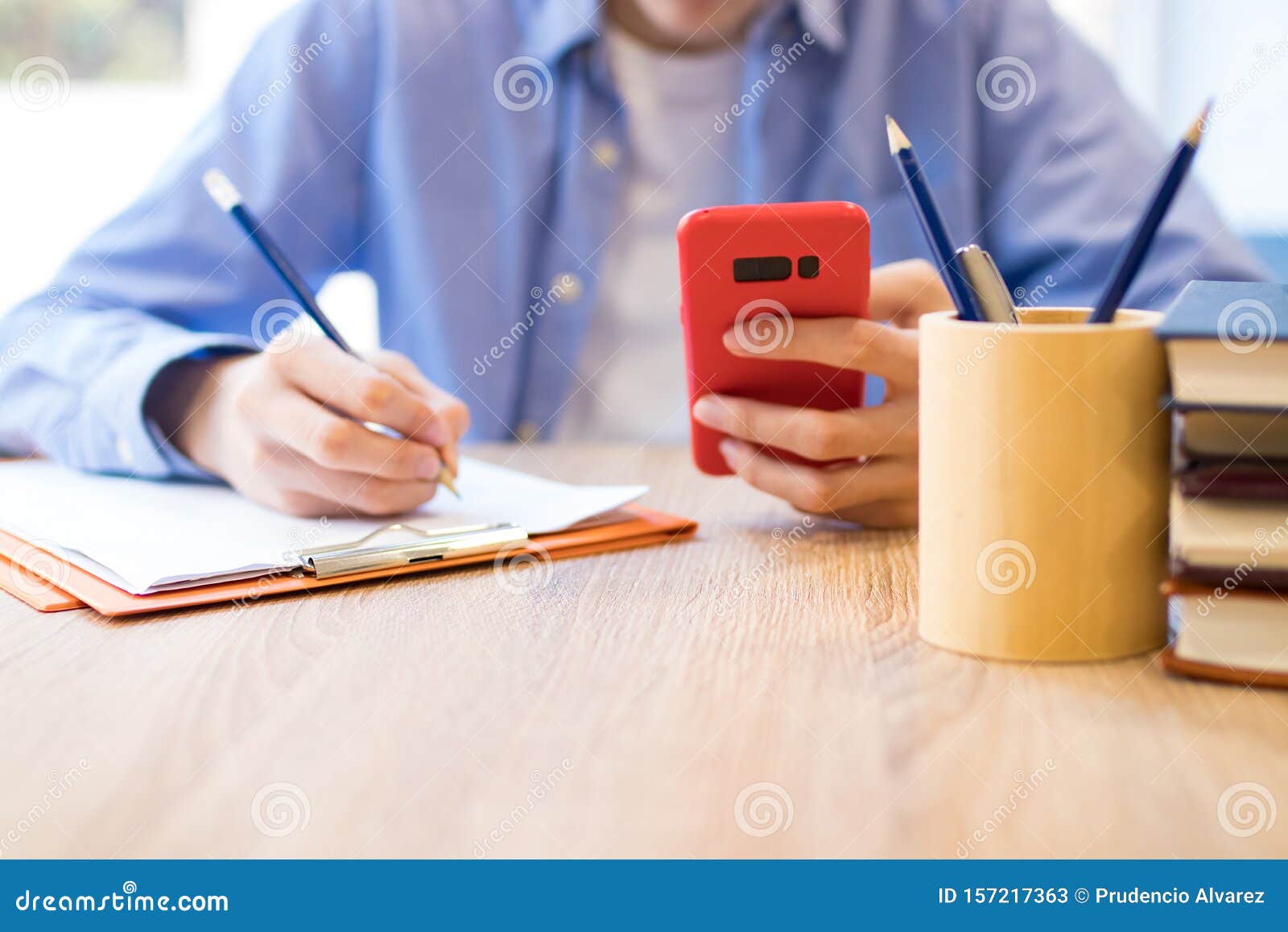 Student with mobile phone stock image. Image of mobile - 157217363