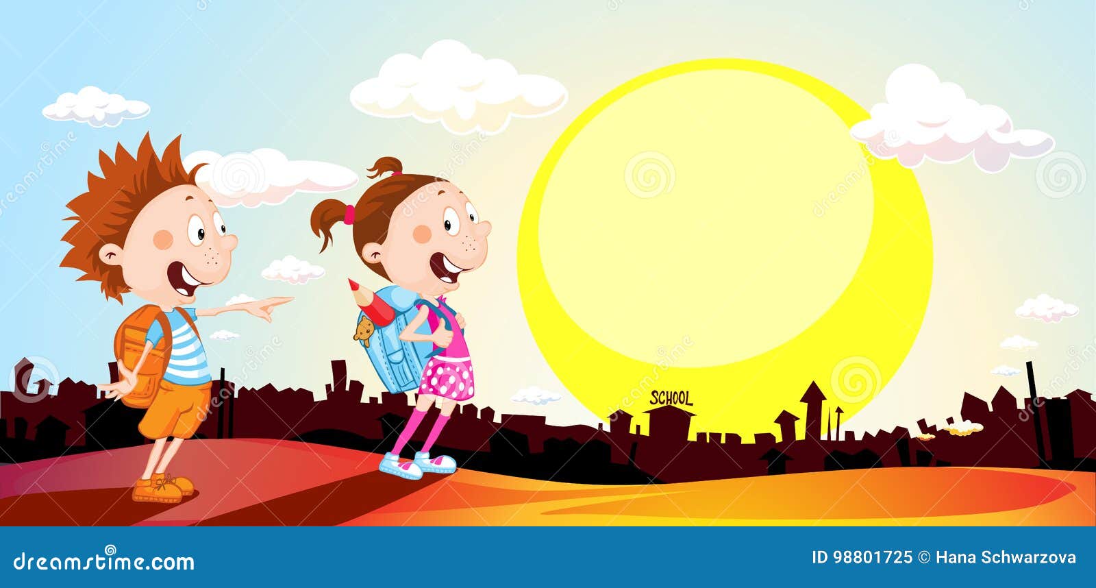 Morning School Preparations Isolated Cartoon Vector Illustration Set ...