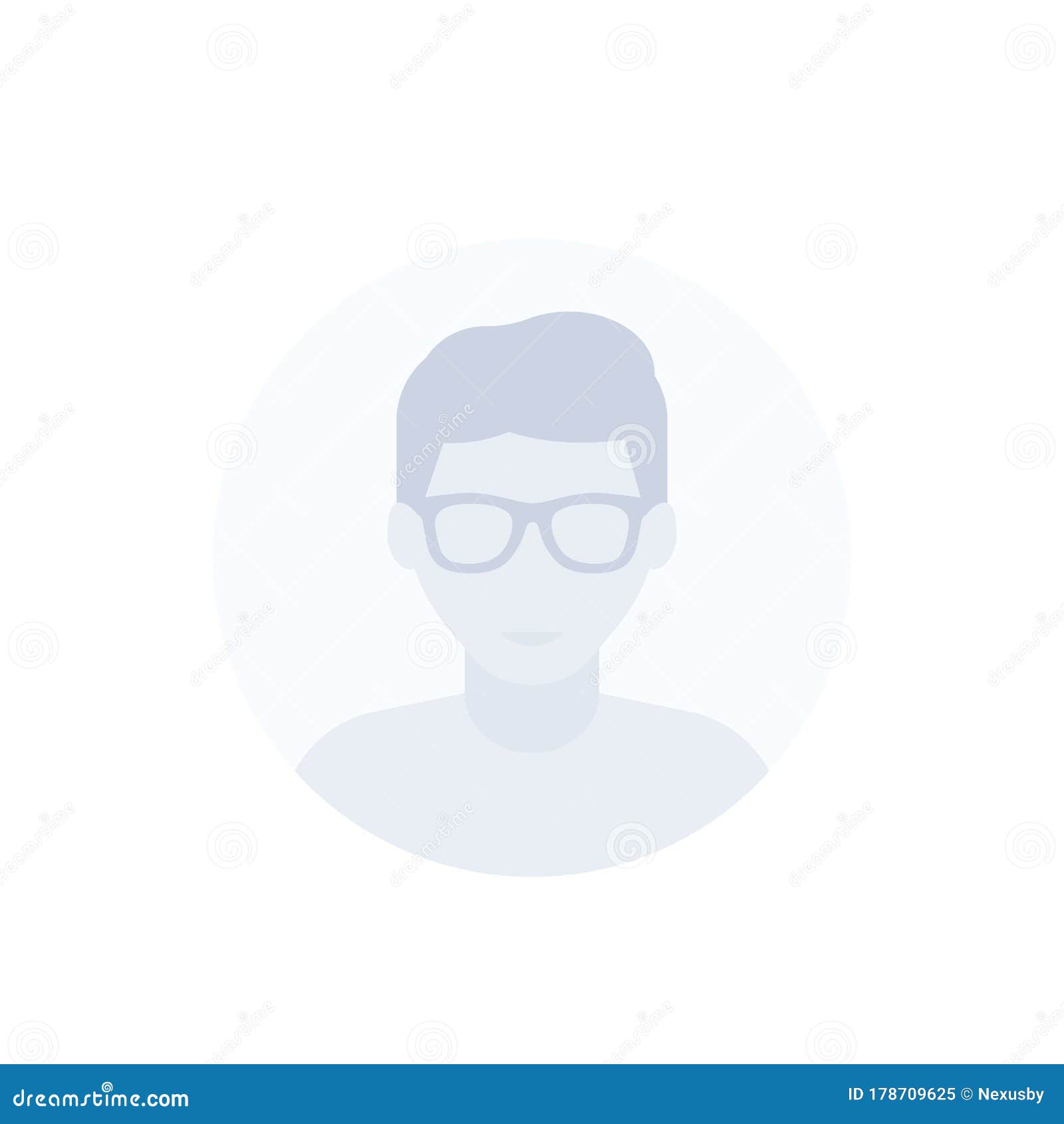 Student, Nerd Guy Avatar, Vector Icon Stock Illustration - Illustration ...