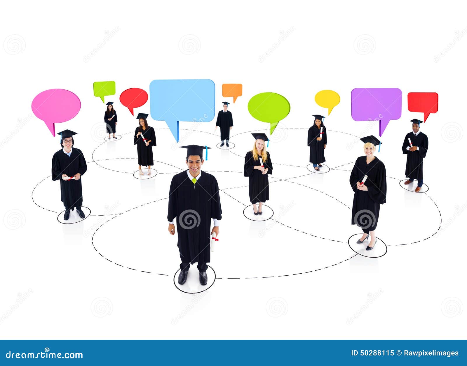Student Network Graduate Cheerful Community Concept Stock Image - Image ...