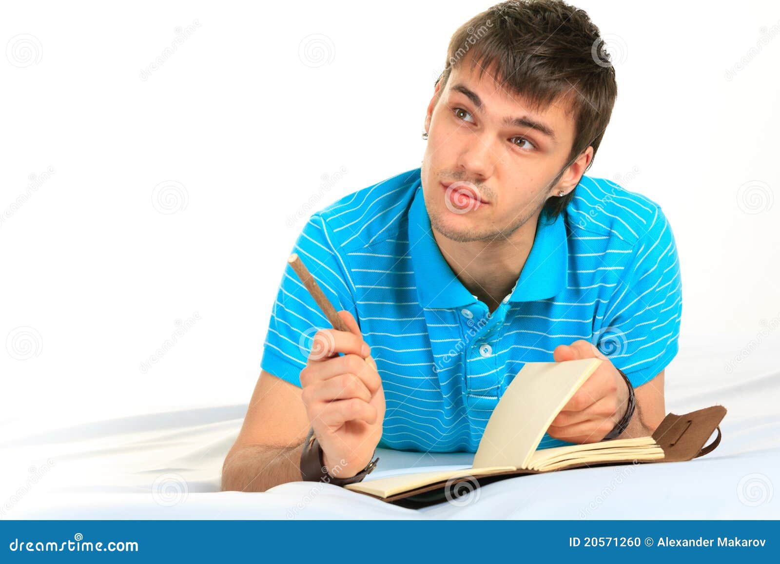 Student and notebook. stock photo. Image of isolated - 20571260