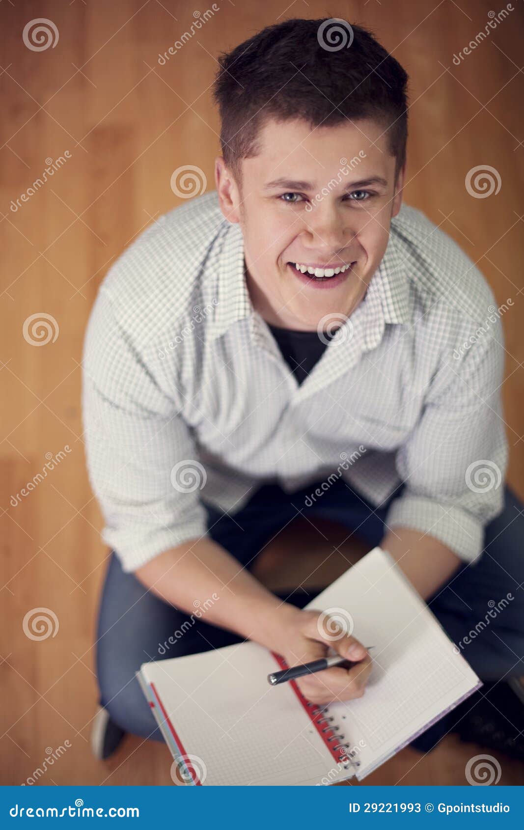 Student with notebook stock image. Image of education - 29221993