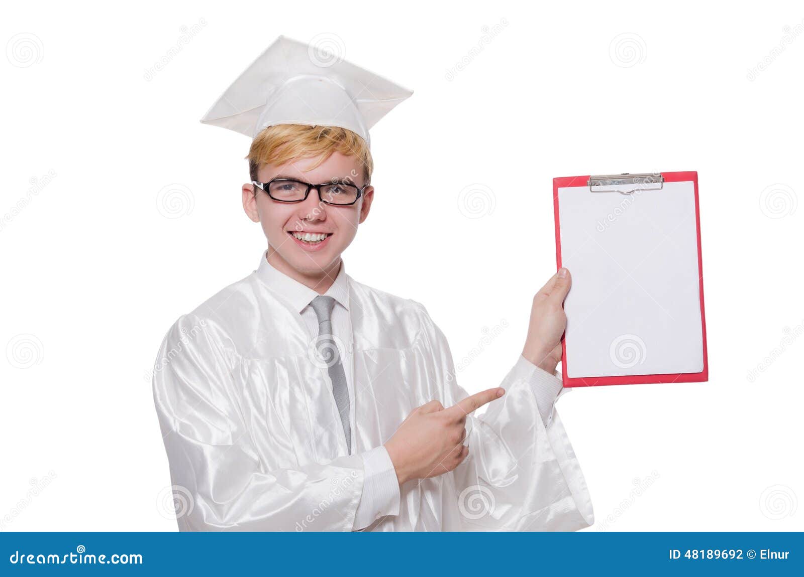 Student with Notebook Isolated Stock Photo - Image of highschool, page ...