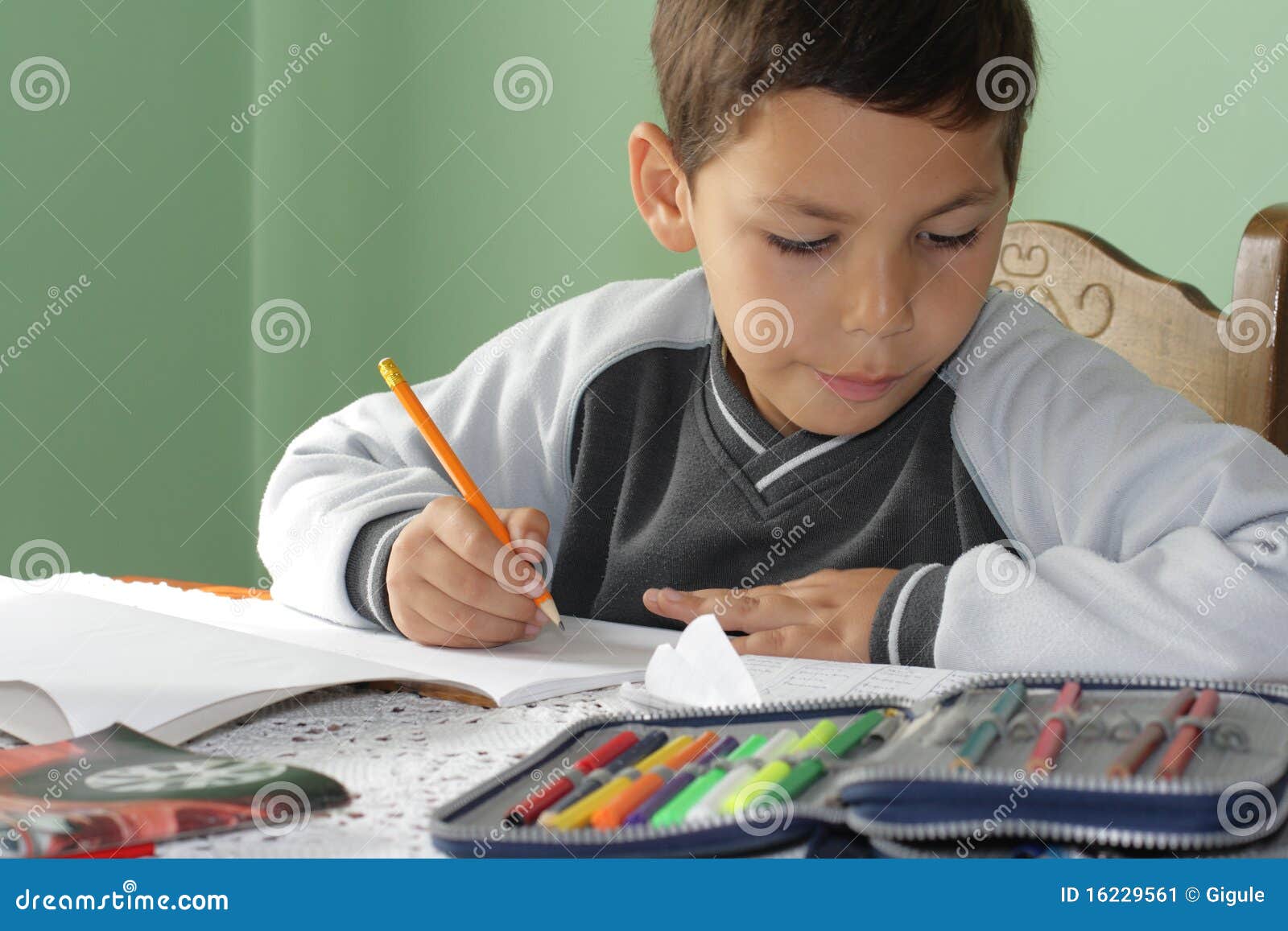 Student notebooks and pens stock image. Image of book - 16229561