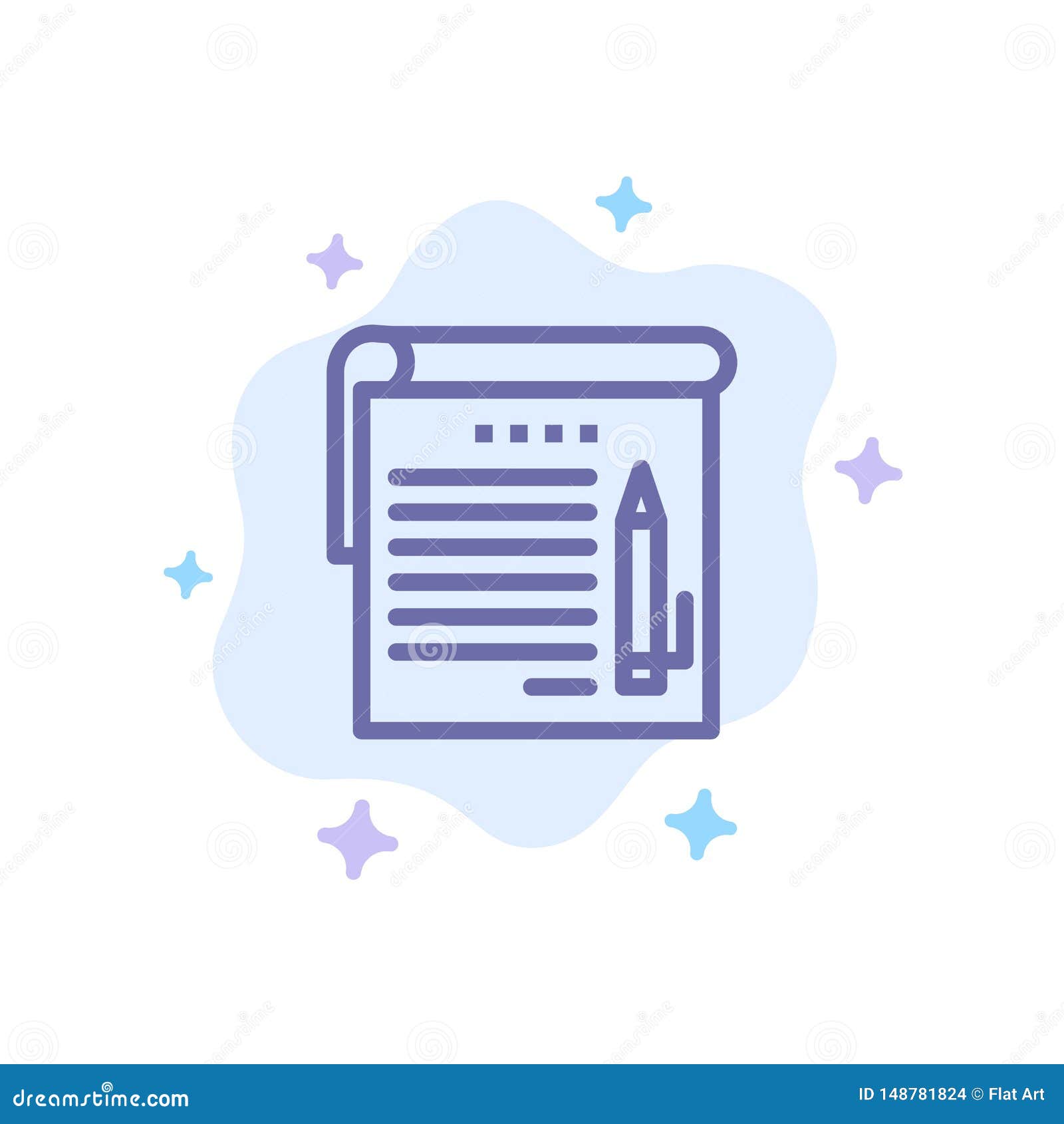 Student, Notes, Note, Education Blue Icon on Abstract Cloud Background ...