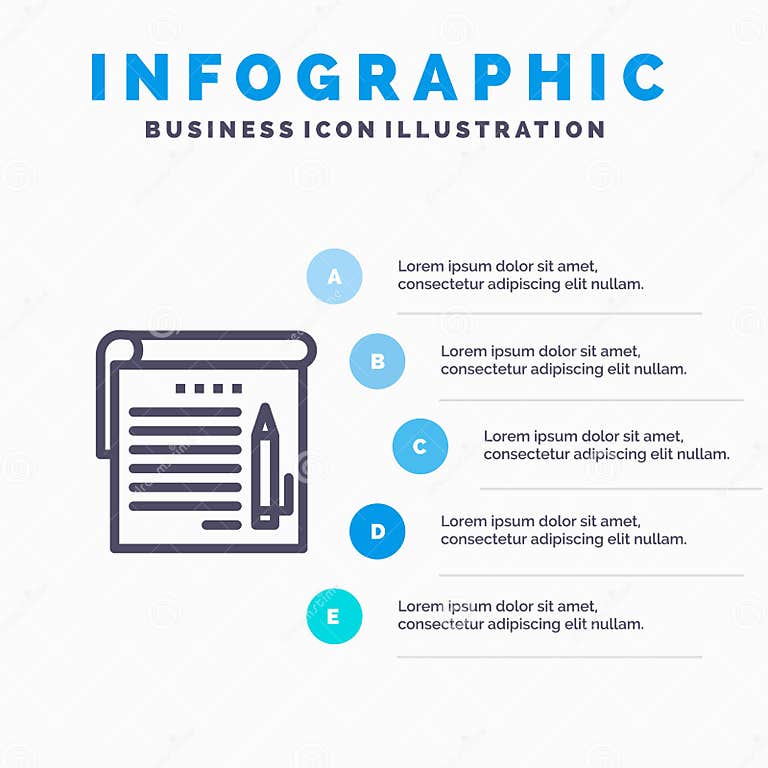 Student, Notes, Note, Education Blue Infographics Template 5 Steps ...