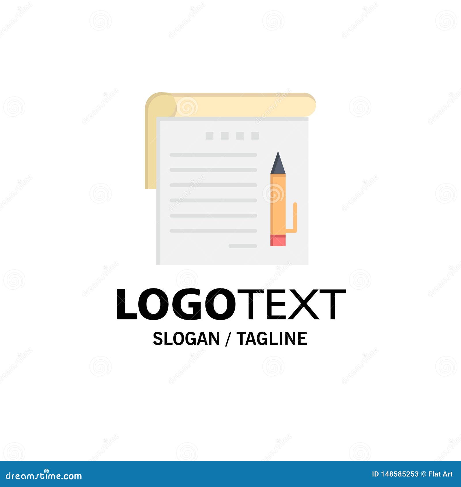 Student, Notes, Note, Education Business Logo Template. Flat Color ...