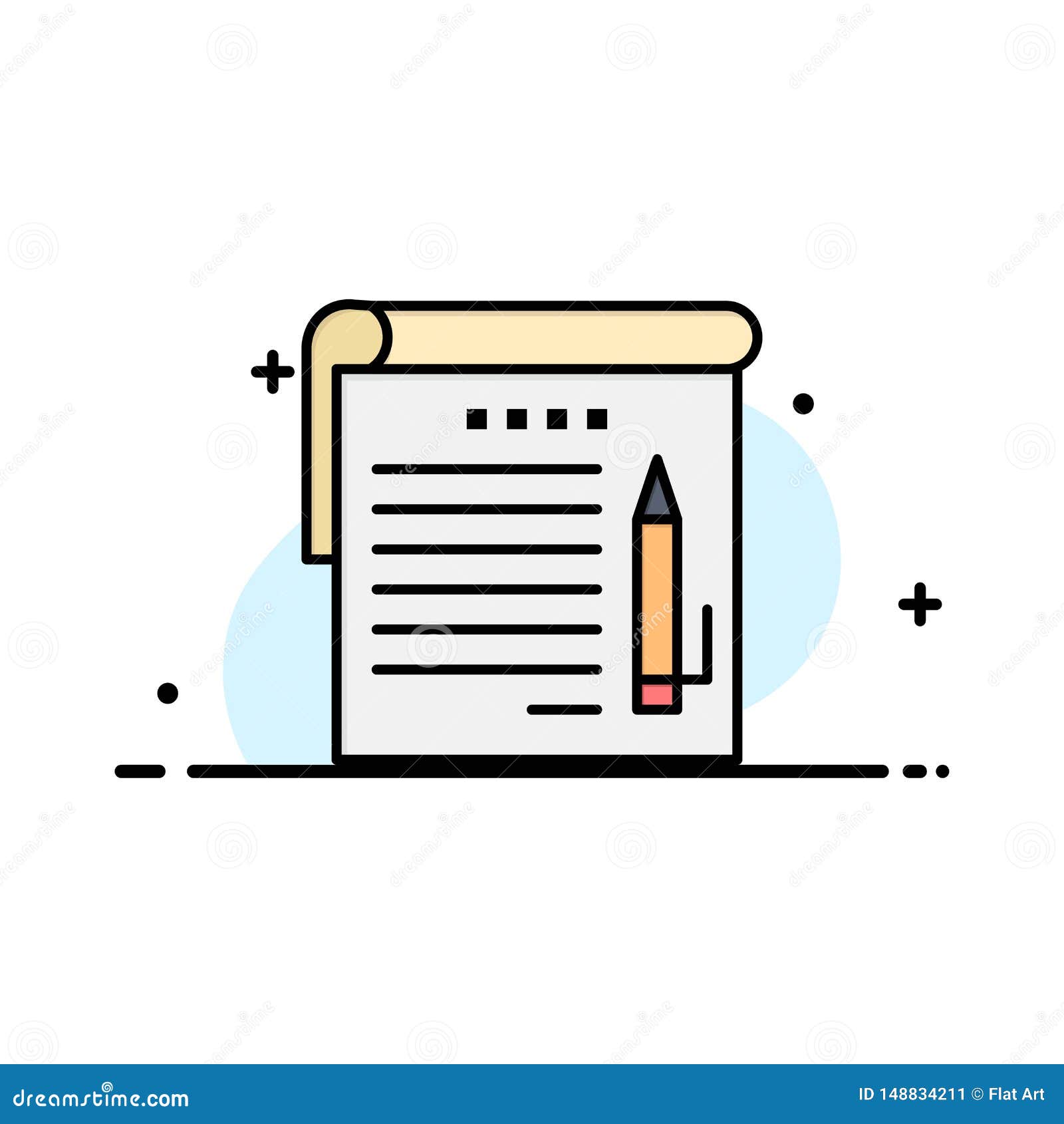 Student, Notes, Note, Education Business Logo Template. Flat Color ...