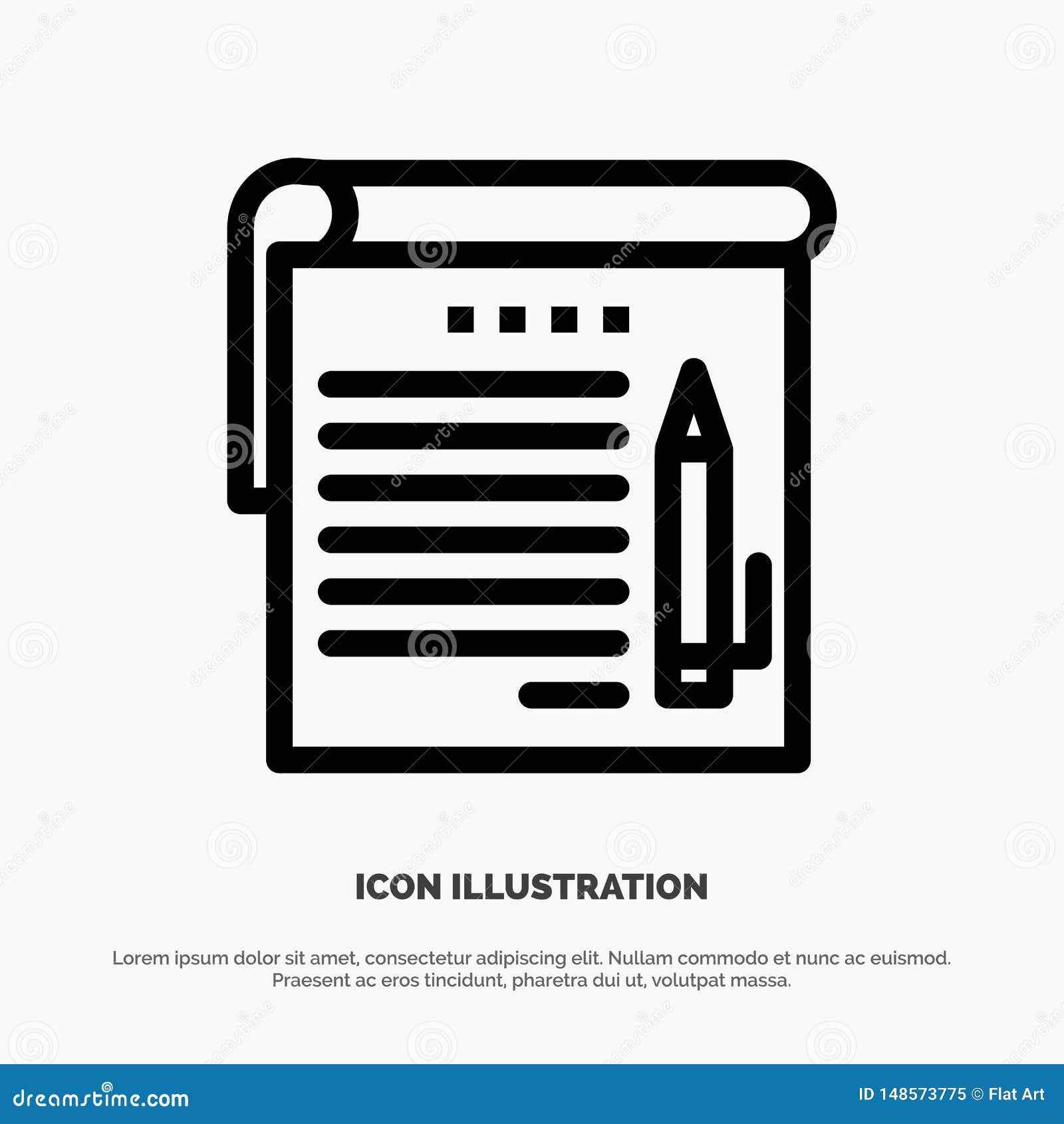 Student, Notes, Note, Education Vector Line Icon Stock Vector ...