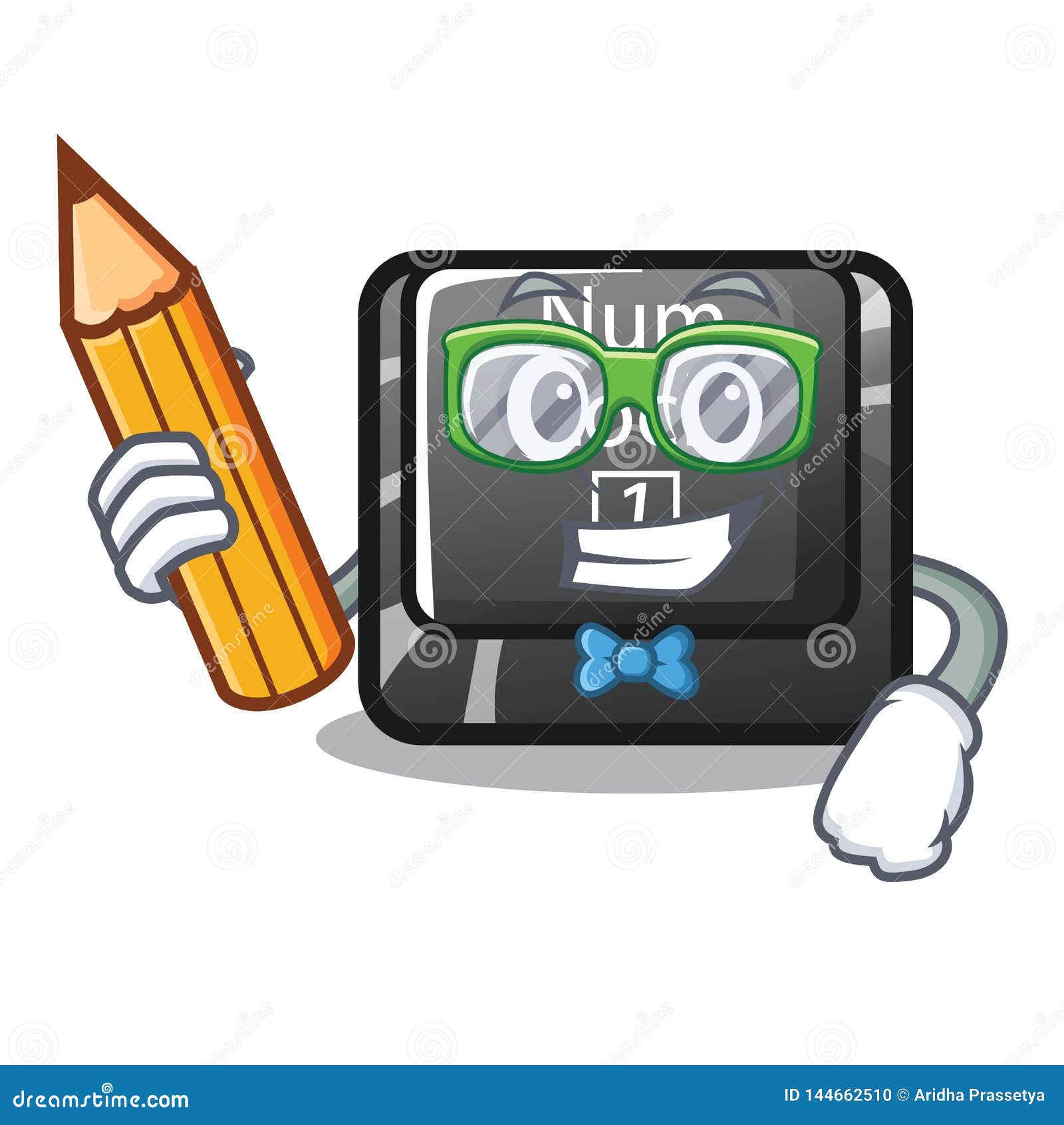 Student Num Lock in the Cartoon Shape Stock Vector - Illustration of ...