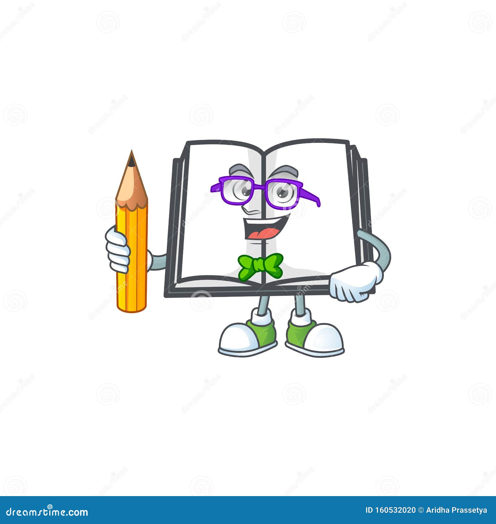 Student Open Book with Character Mascot Style Stock Vector ...