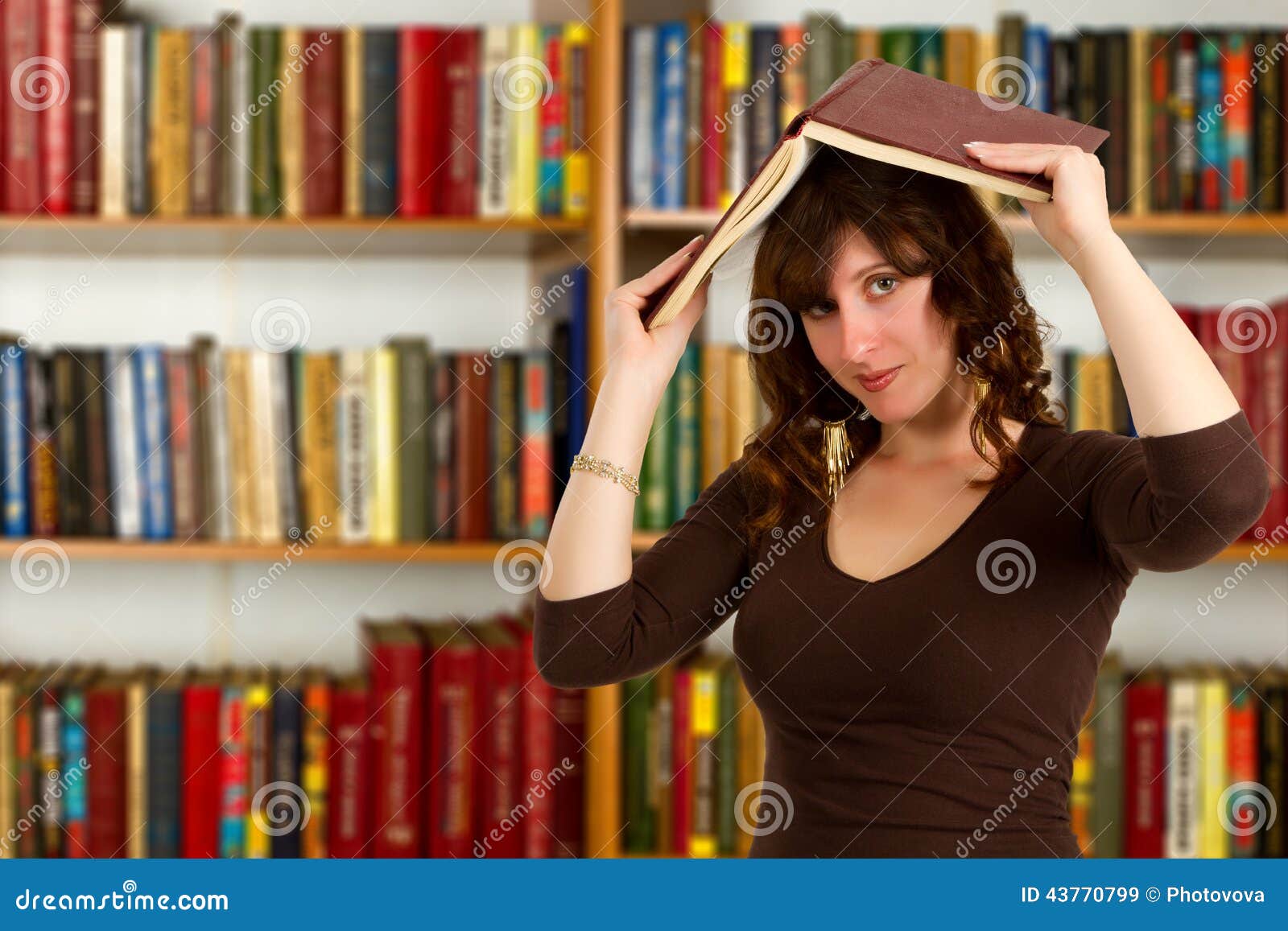 Student with open book stock image. Image of people, college - 43770799