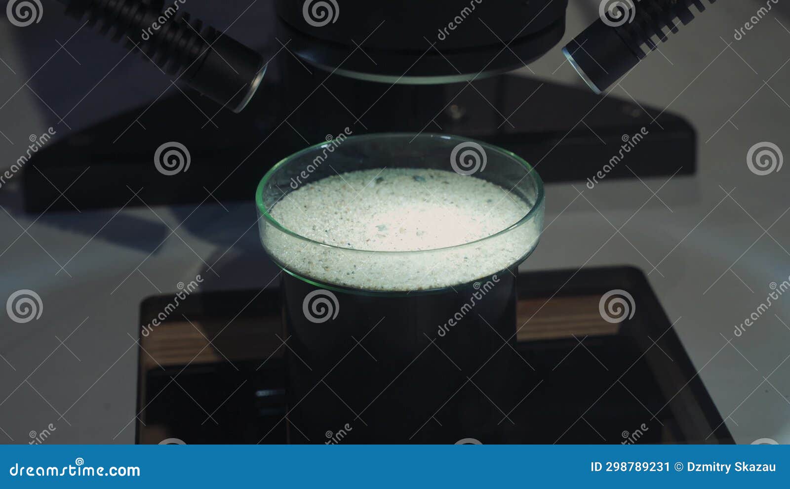 A Student Operates an Electron Microscope and Looks at Grains of Quartz ...