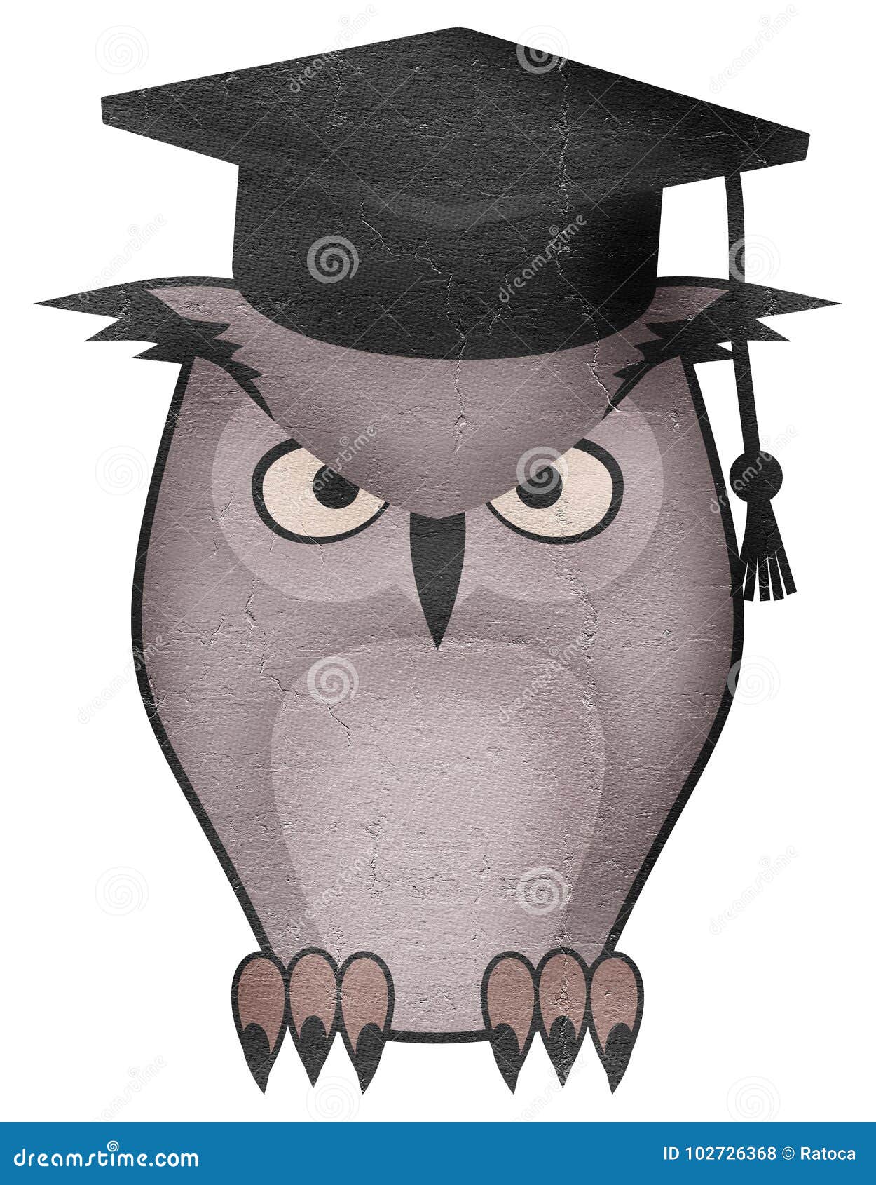 Student owl stock illustration. Illustration of graduation - 102726368