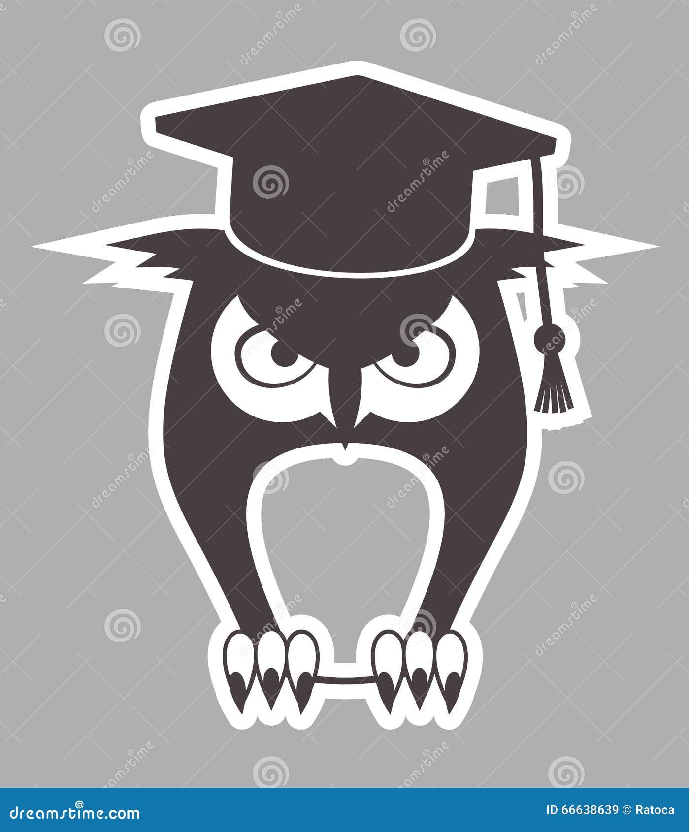Student owl stock vector. Illustration of wise, icon - 66638639