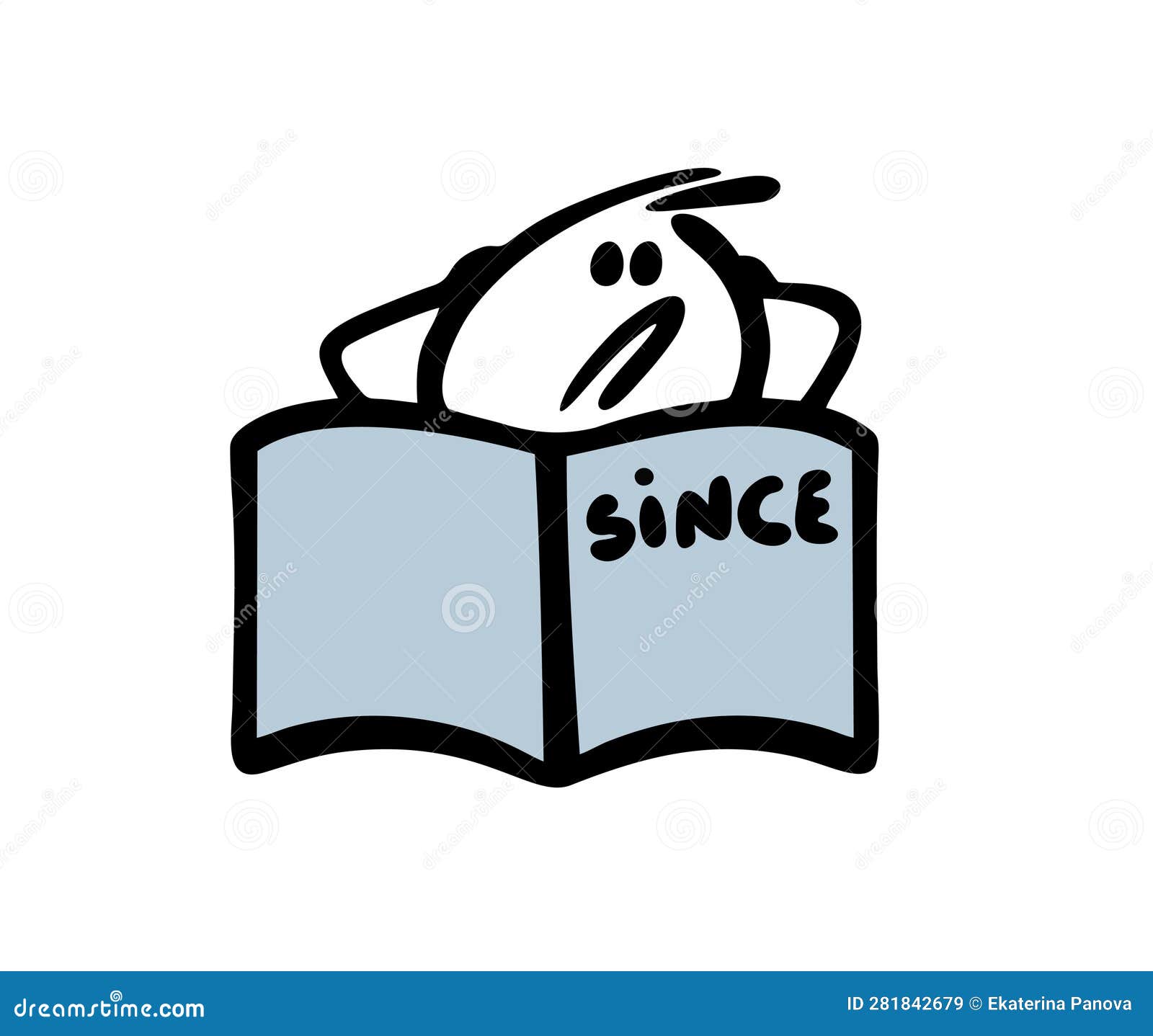 Student In A Panic Clutched His Head And Looks At The Science Textbook ...