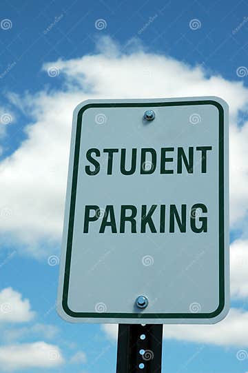 Student Parking Sign stock photo. Image of park, automobile - 21600