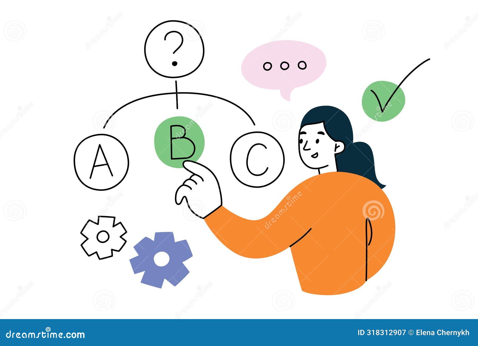 Student Passing Test, Choosing Right Answer, Girl during Final Exam ...