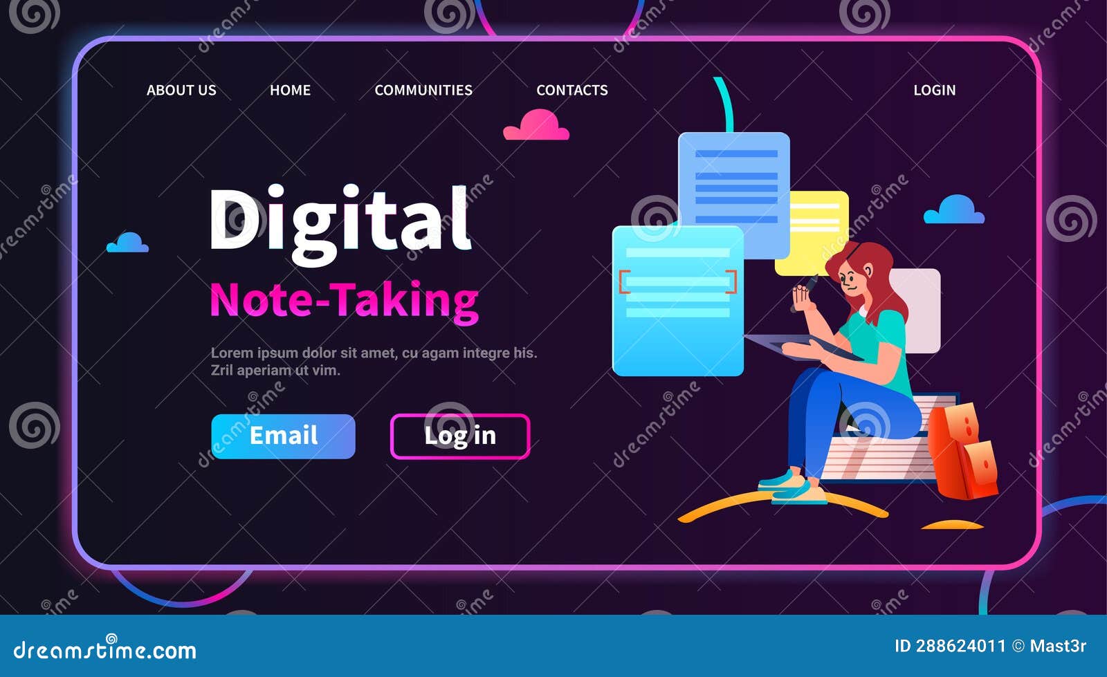 Student with Pencil Taking Digital Notes on Tablet Pc Online Education ...