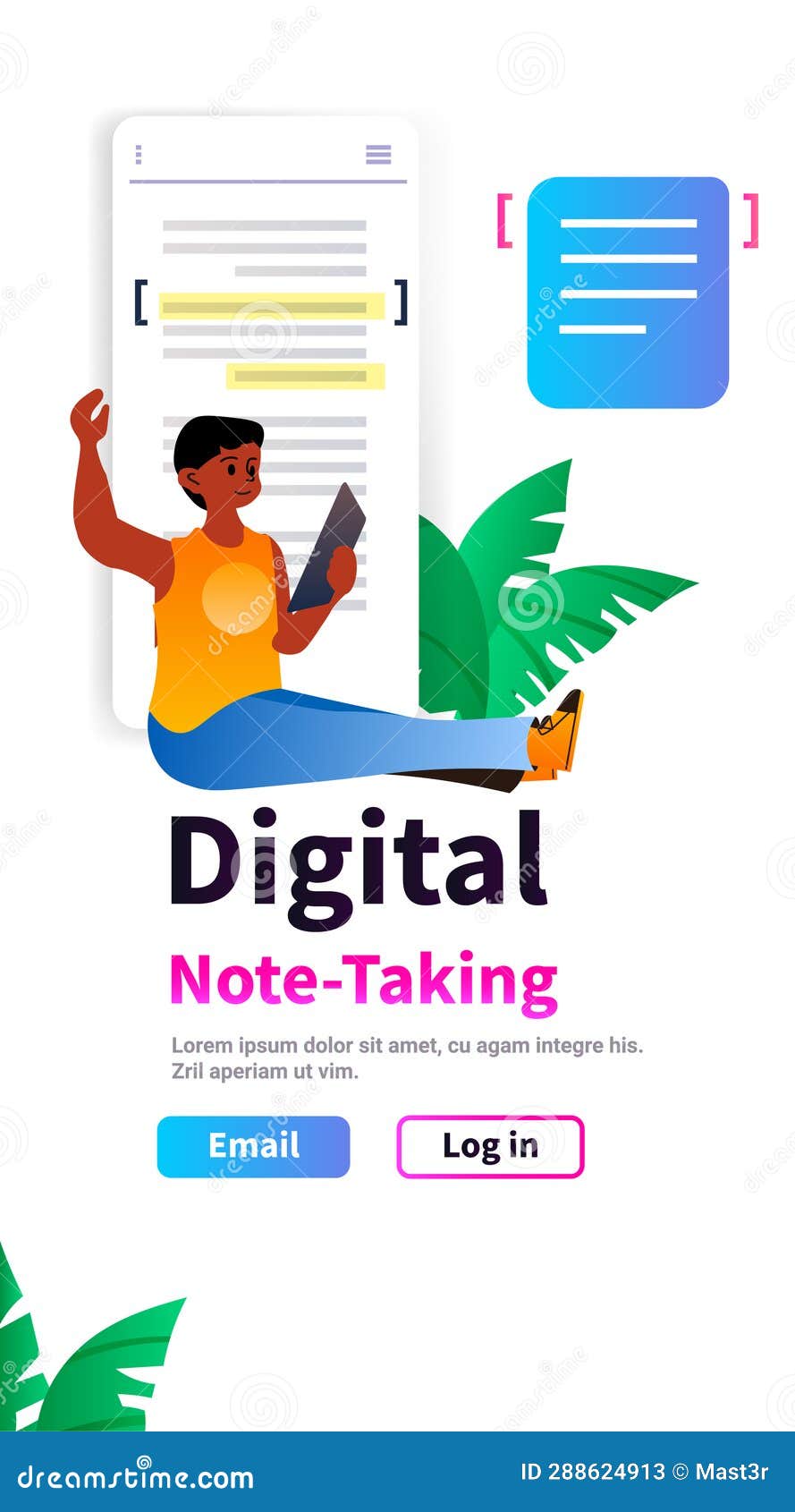 Student with Pencil Taking Digital Notes on Tablet Pc Online Education ...