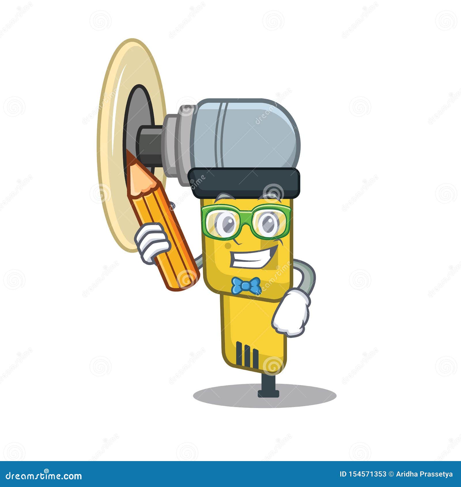 Student Pneumatic Sander in a Cartoon Drawer Stock Vector ...