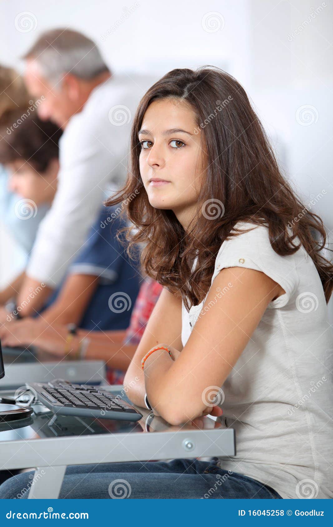 Student portrait stock photo. Image of indoors, teenagers - 16045258