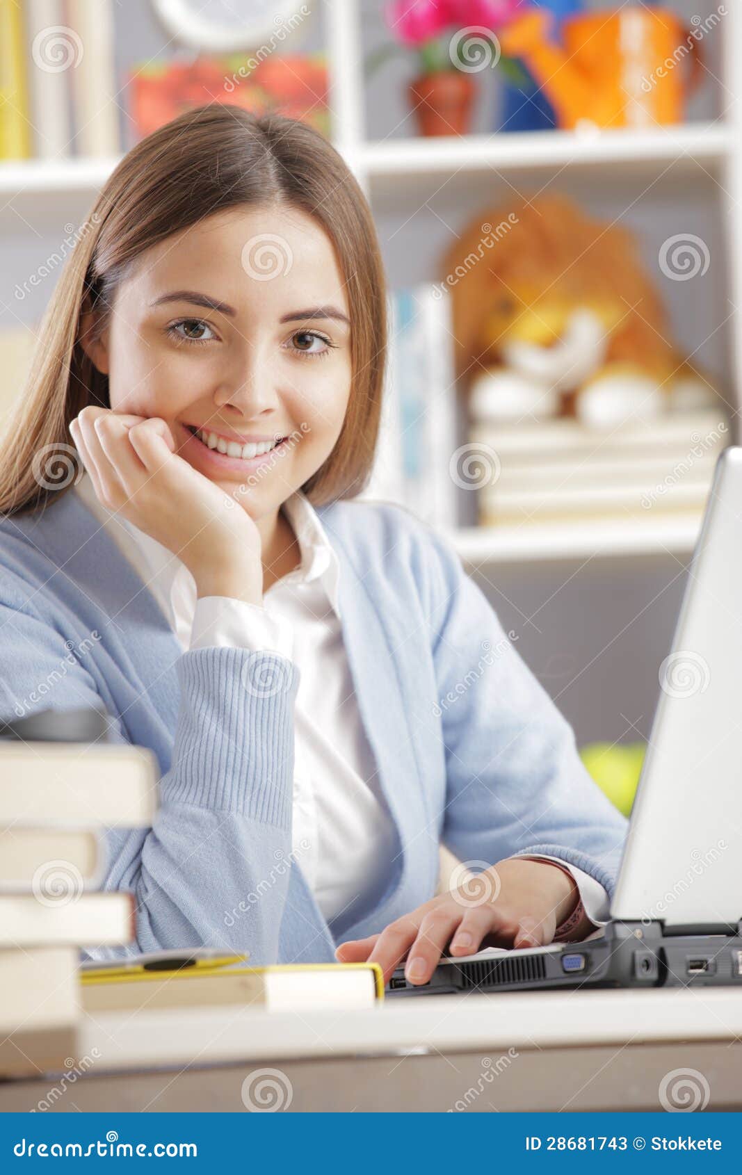 Student Portrait stock image. Image of internet, beautiful - 28681743