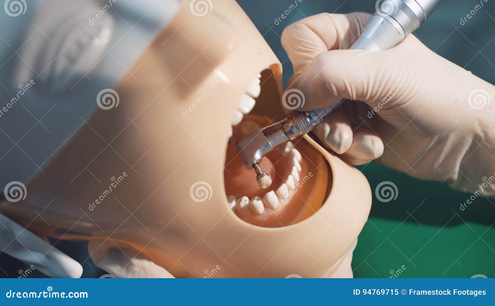 Student Practicing Dentistry on a Medical Dummy Stock Video - Video of ...