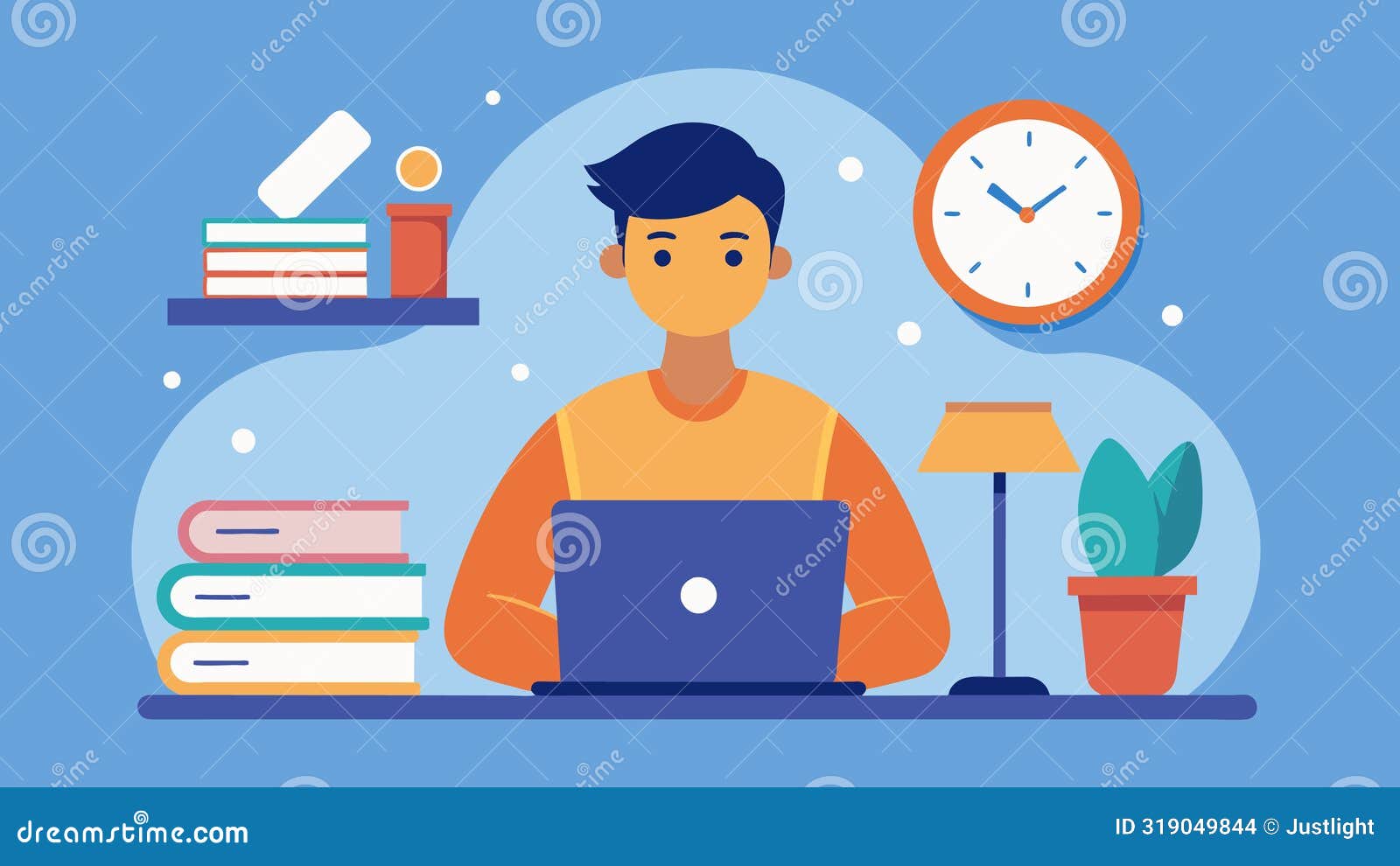 A Student Practicing Timemanagement Techniques To Avoid Procrastination ...