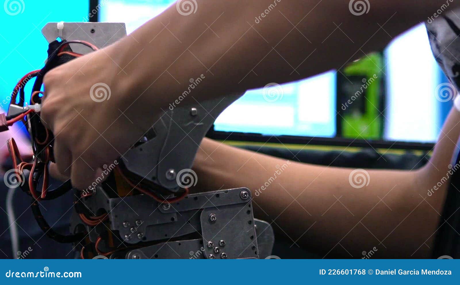 Student Prepare a Remote Control Robot Combat. Competition Robot ...