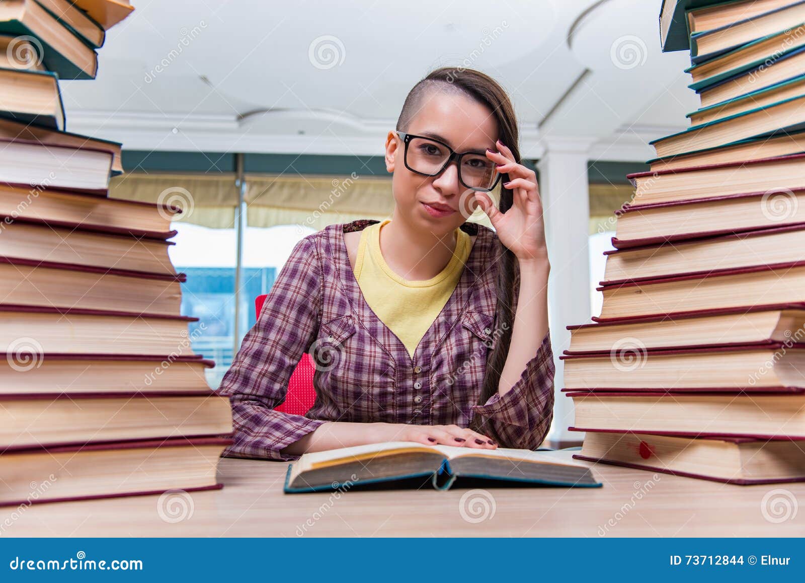 The Student Preparing for College Exams Stock Photo - Image of graduate ...
