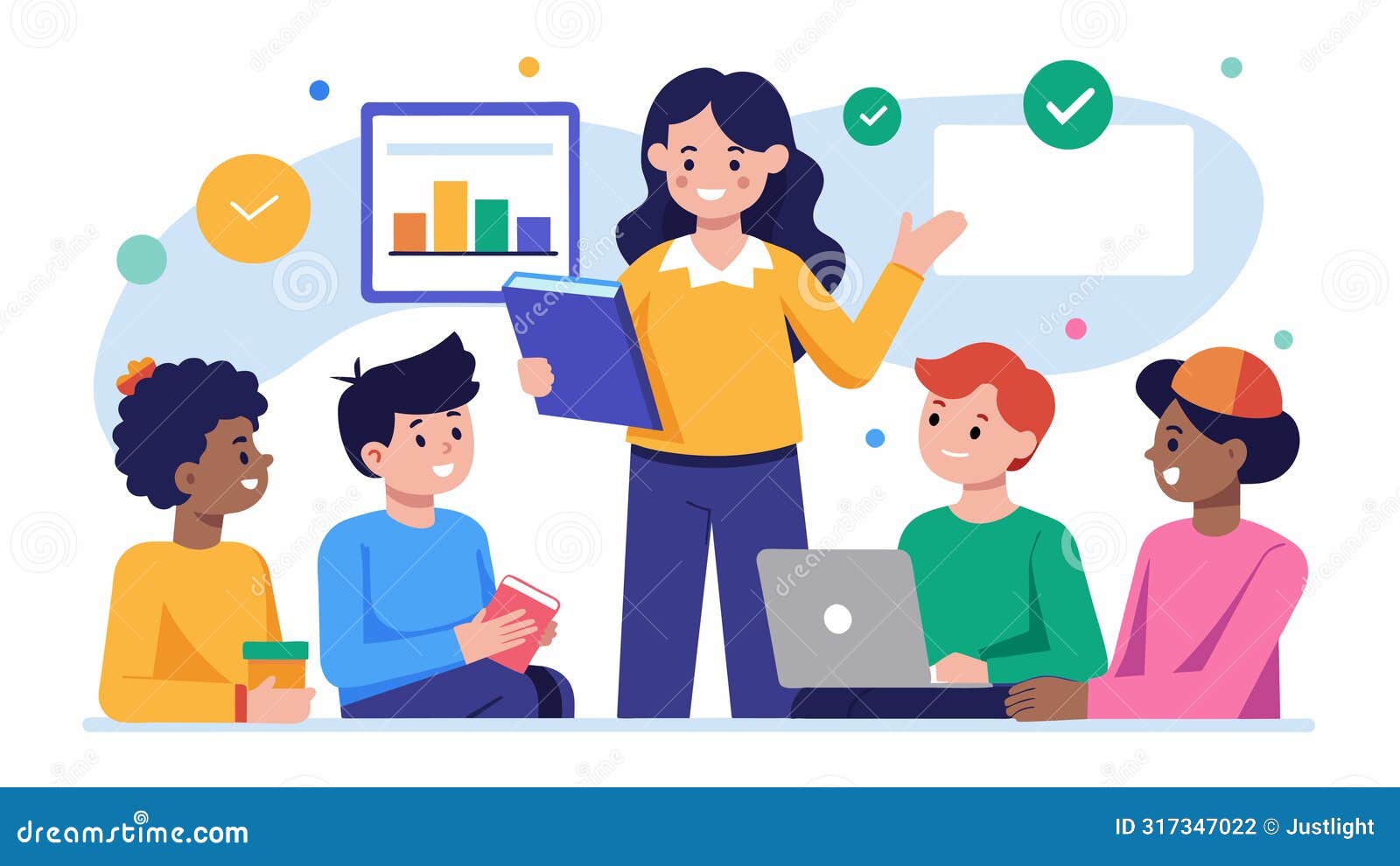 A Student Presentation on Financial Literacy with Classmates Actively ...