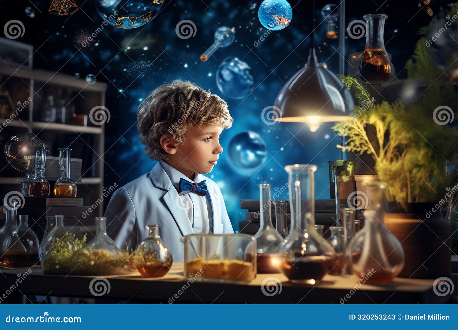 Student Presenting a Science Fair Project, Smart Kid in School Stock ...