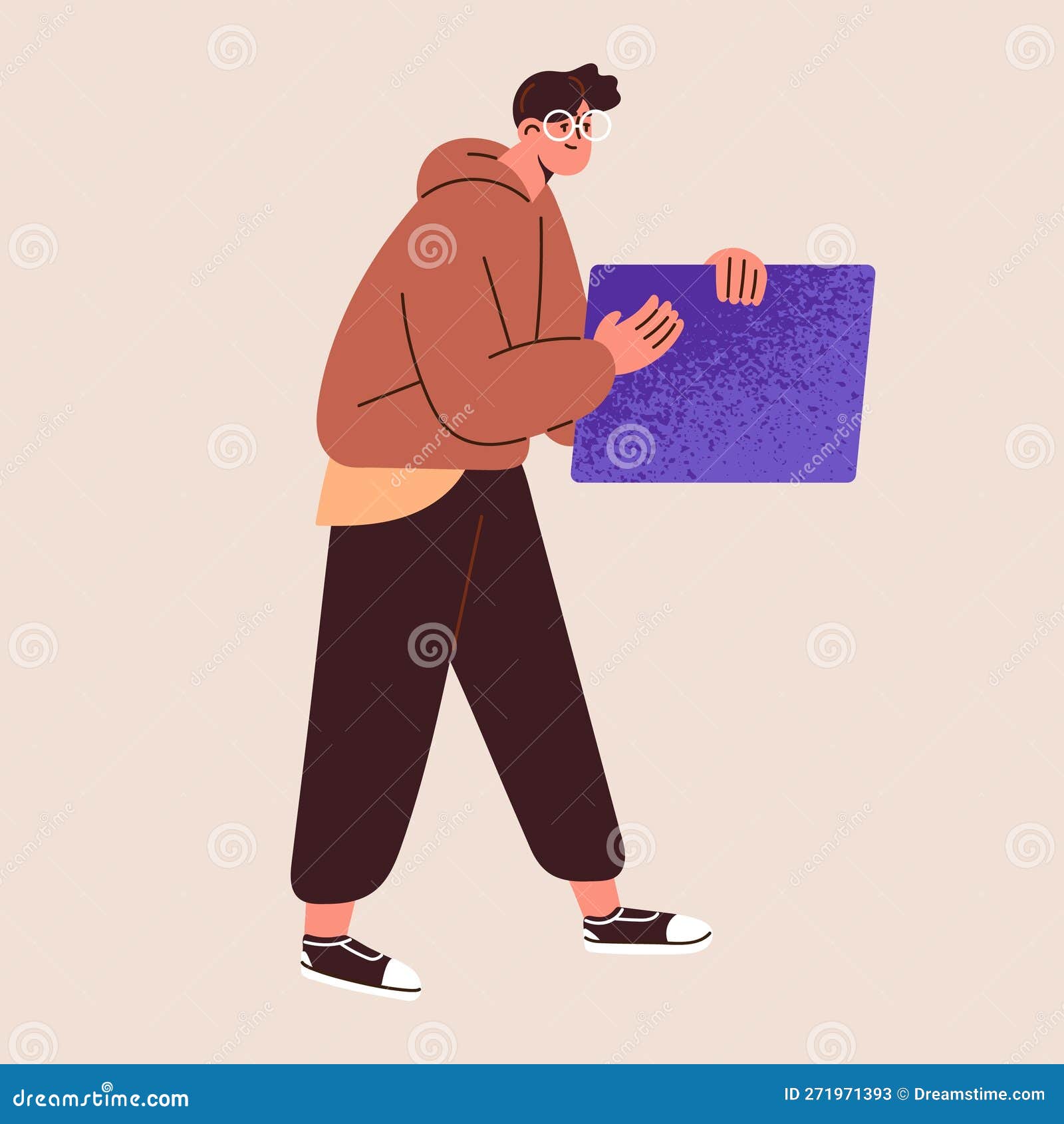 Student Presenting Smth Abstract. Hand Holding Geometric Figure ...