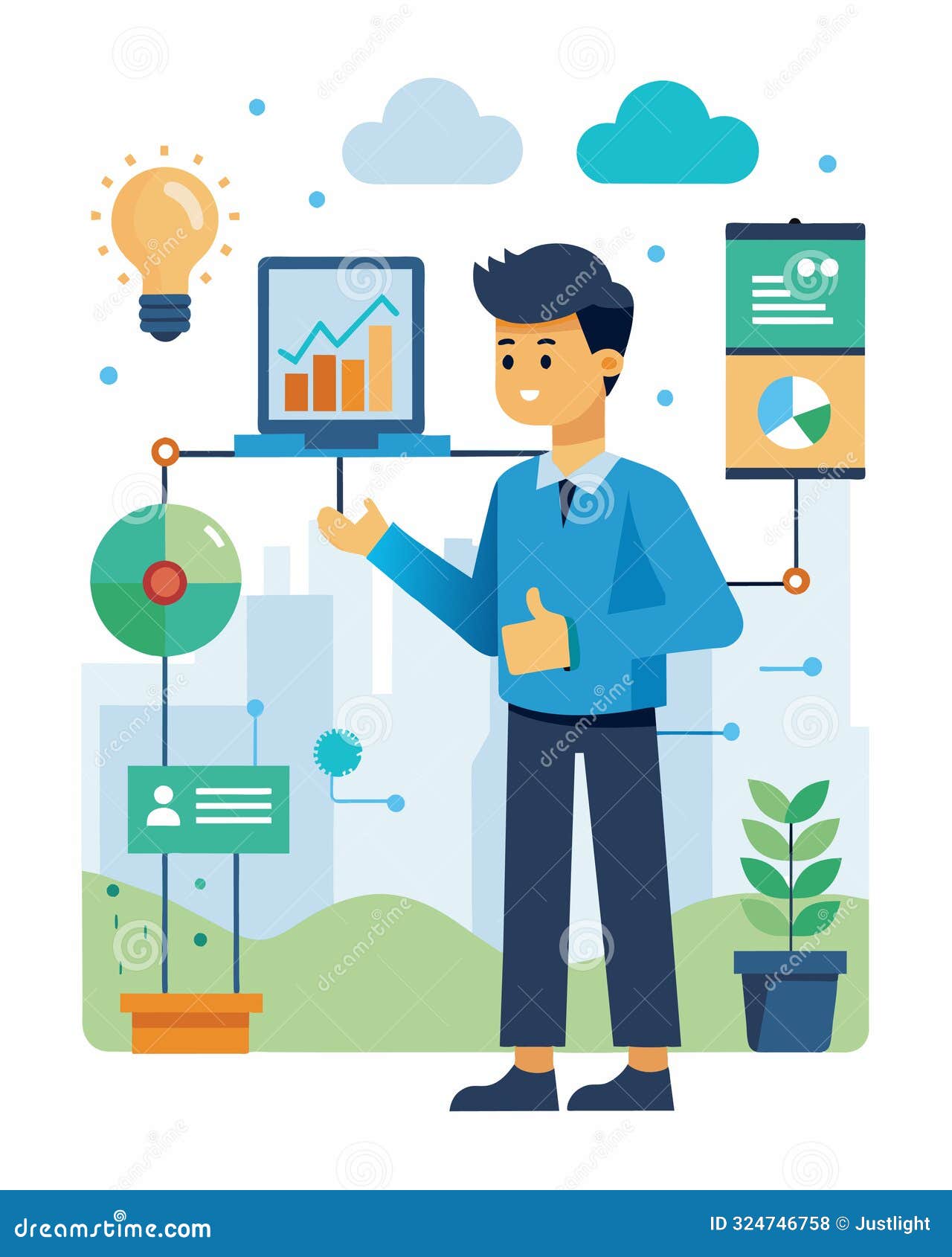 A Student Presenting Their Concept for a Smart Water Management System ...