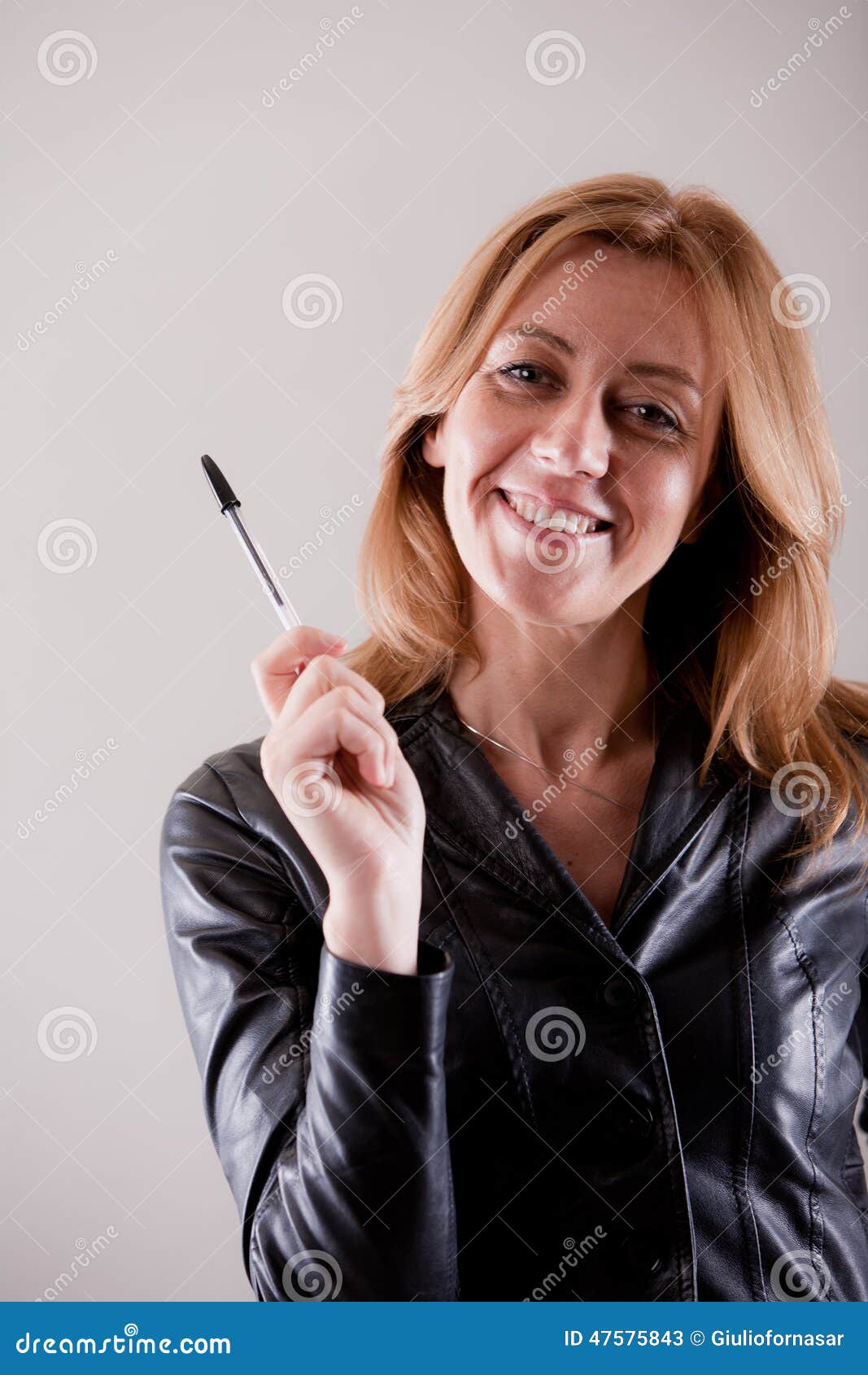 Student or Professor or a Woman with Pen Stock Image - Image of ...