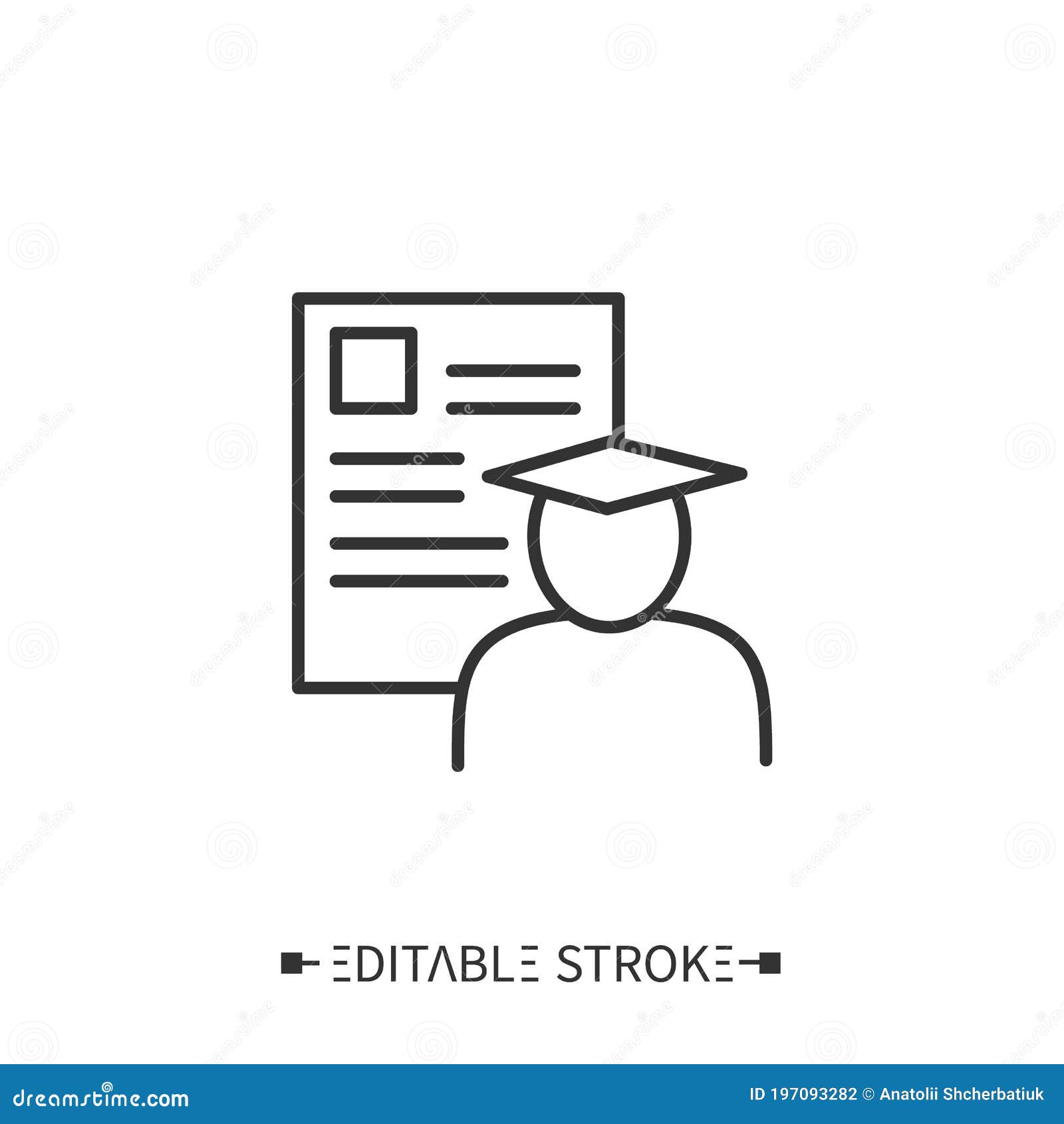 Faculty Member Searching For Graduates Using Magnifying Glass With ...